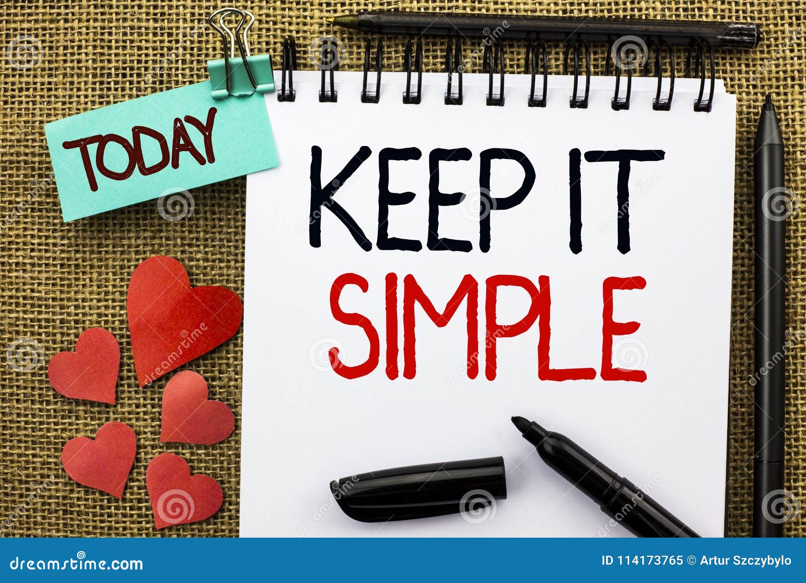 Writing Note Showing Keep it Simple. Business Photo Showcasing Simplify ...