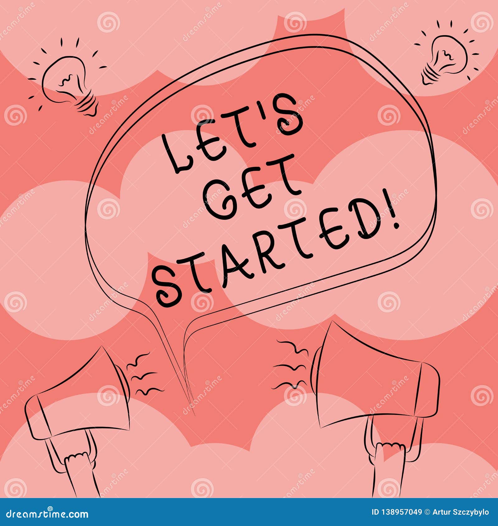 Writing Note Showing Let S Get Started. Business Photo Showcasing ...