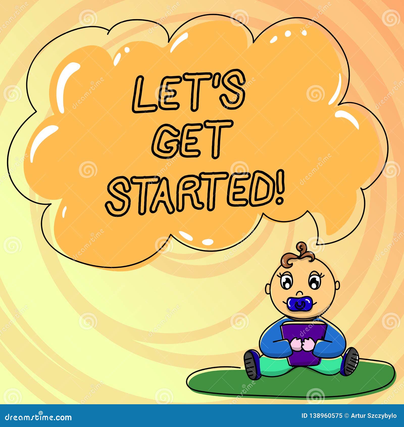 Writing Note Showing Let S Get Started. Business Photo Showcasing ...