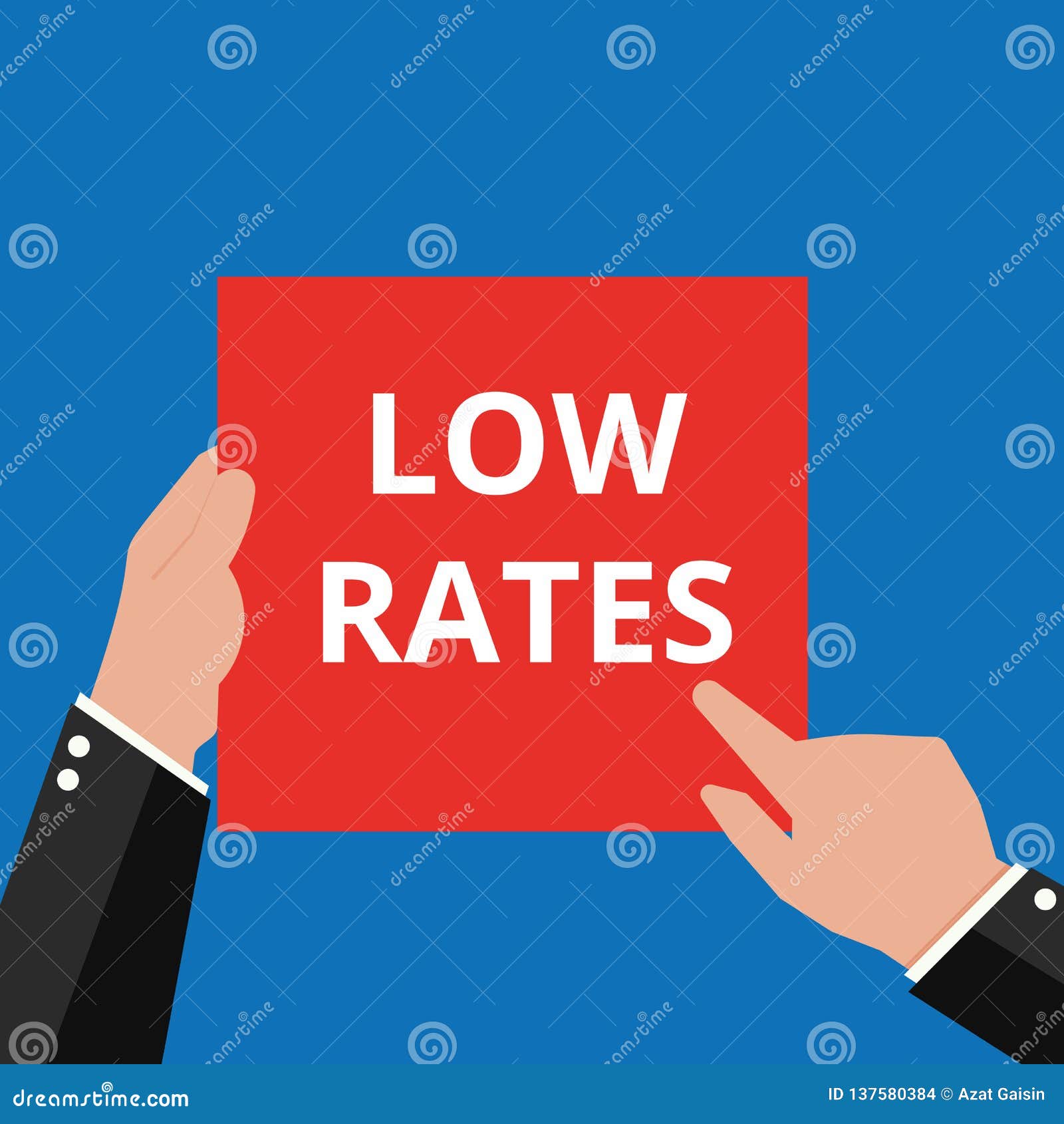 Writing Note Showing Low Rates Stock Illustration - Illustration of ...