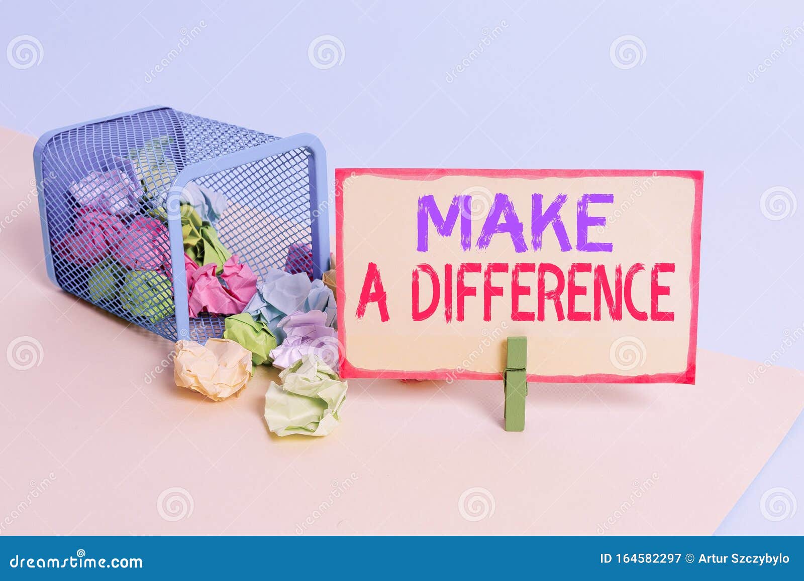 Writing Note Showing Make a Difference. Business Photo Showcasing Mark ...