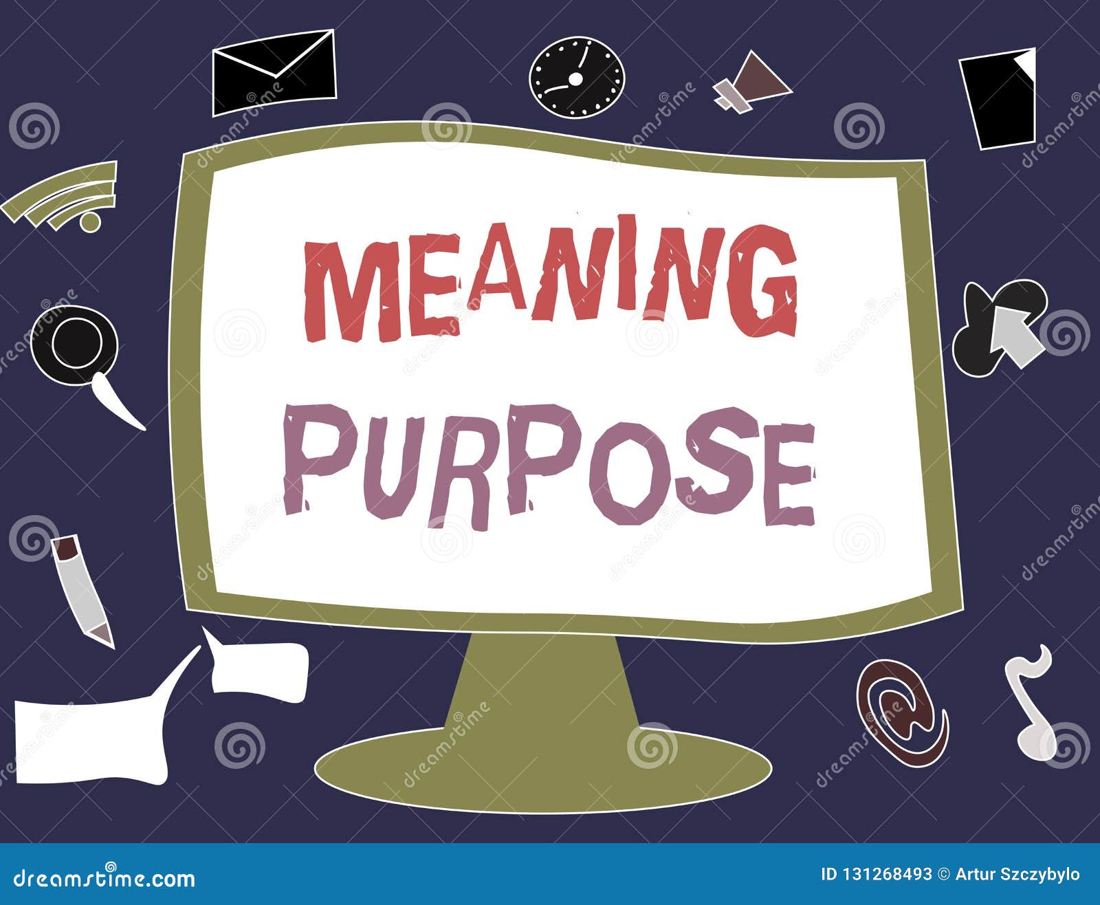 Writing Note Showing Meaning Purpose. Business Photo Showcasing the ...