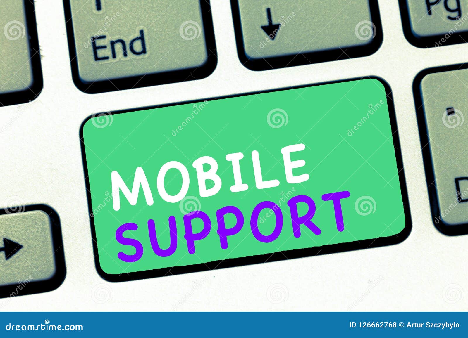 Writing Note Showing Mobile Support. Business Photo Showcasing Provides ...