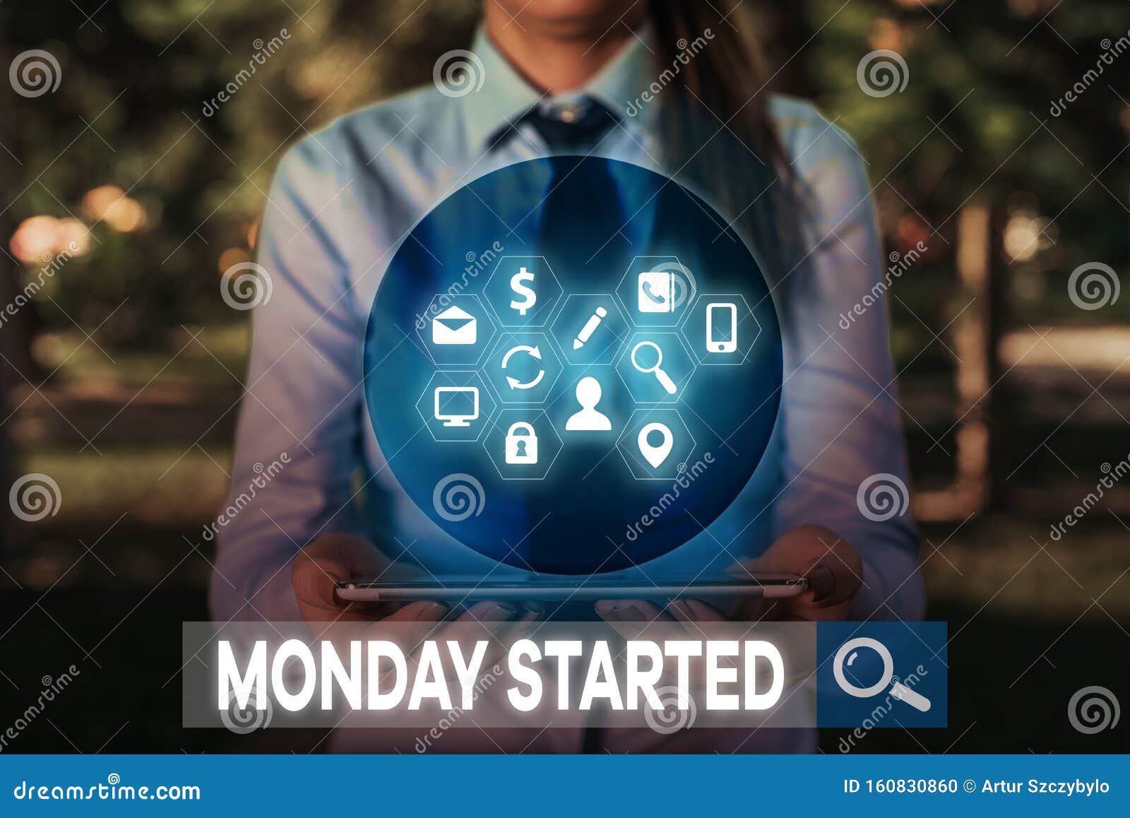 Writing Note Showing Monday Started. Business Photo Showcasing Getting ...