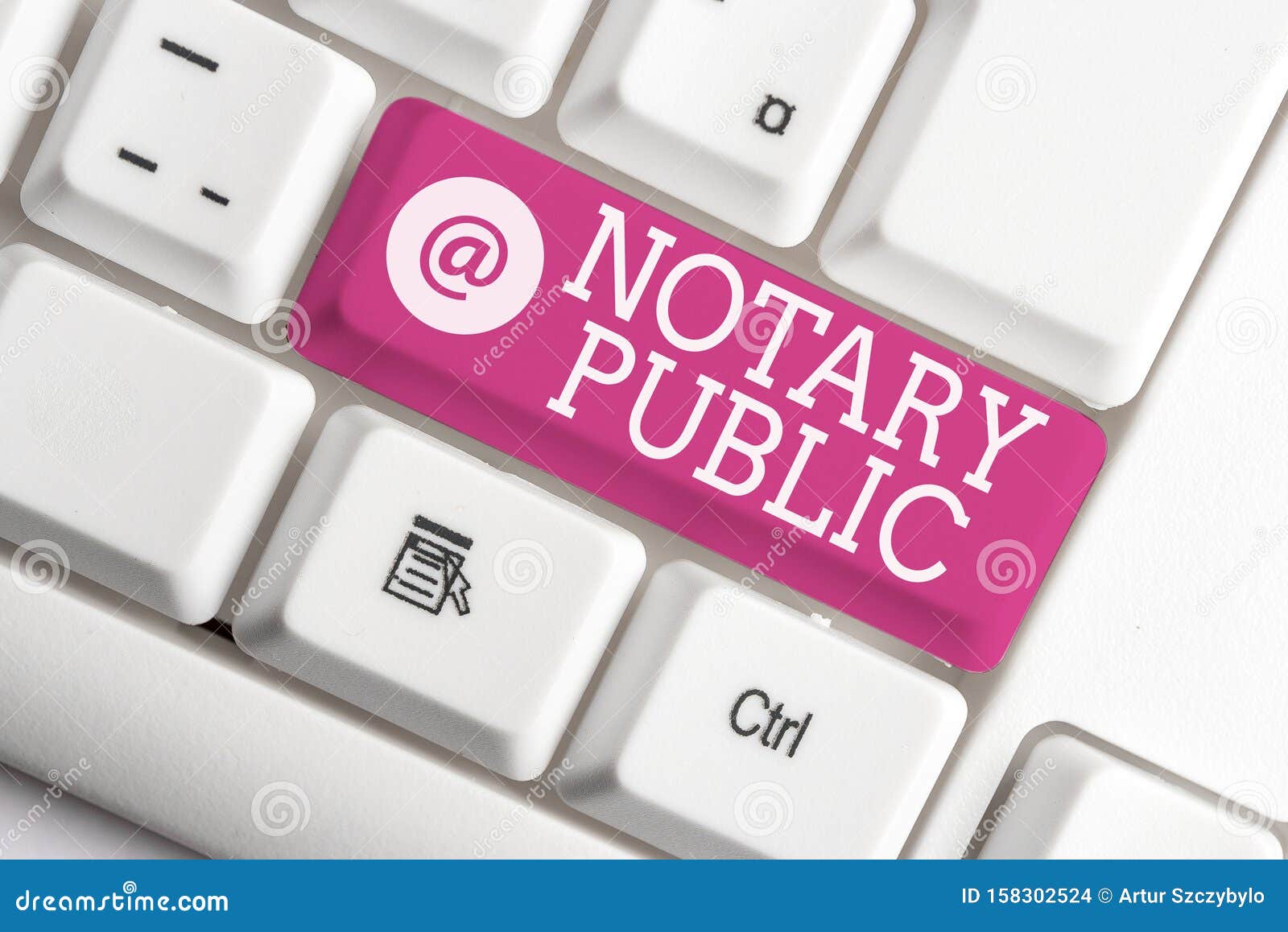 Writing Note Showing Notary Public. Business Photo Showcasing Legality ...