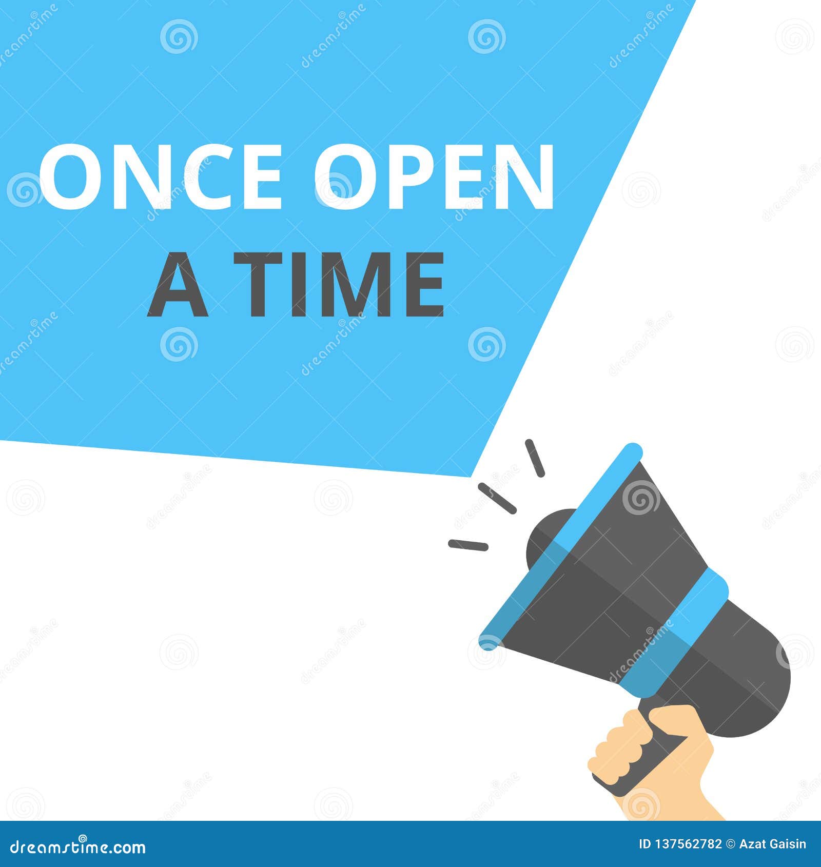 Writing Note Showing Once Open a Time Stock Illustration - Illustration ...