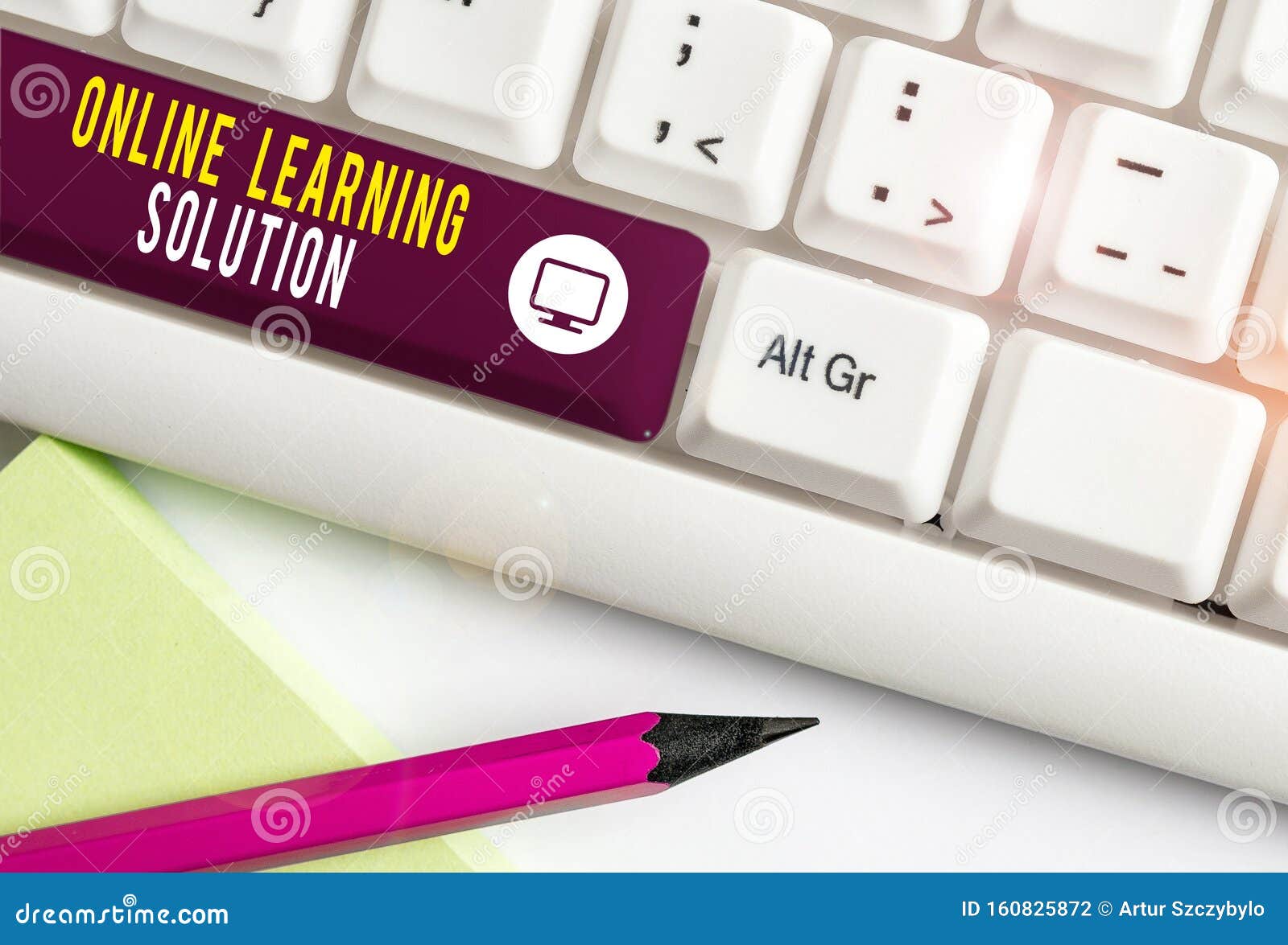 Writing Note Showing Online Learning Solution. Business Photo ...