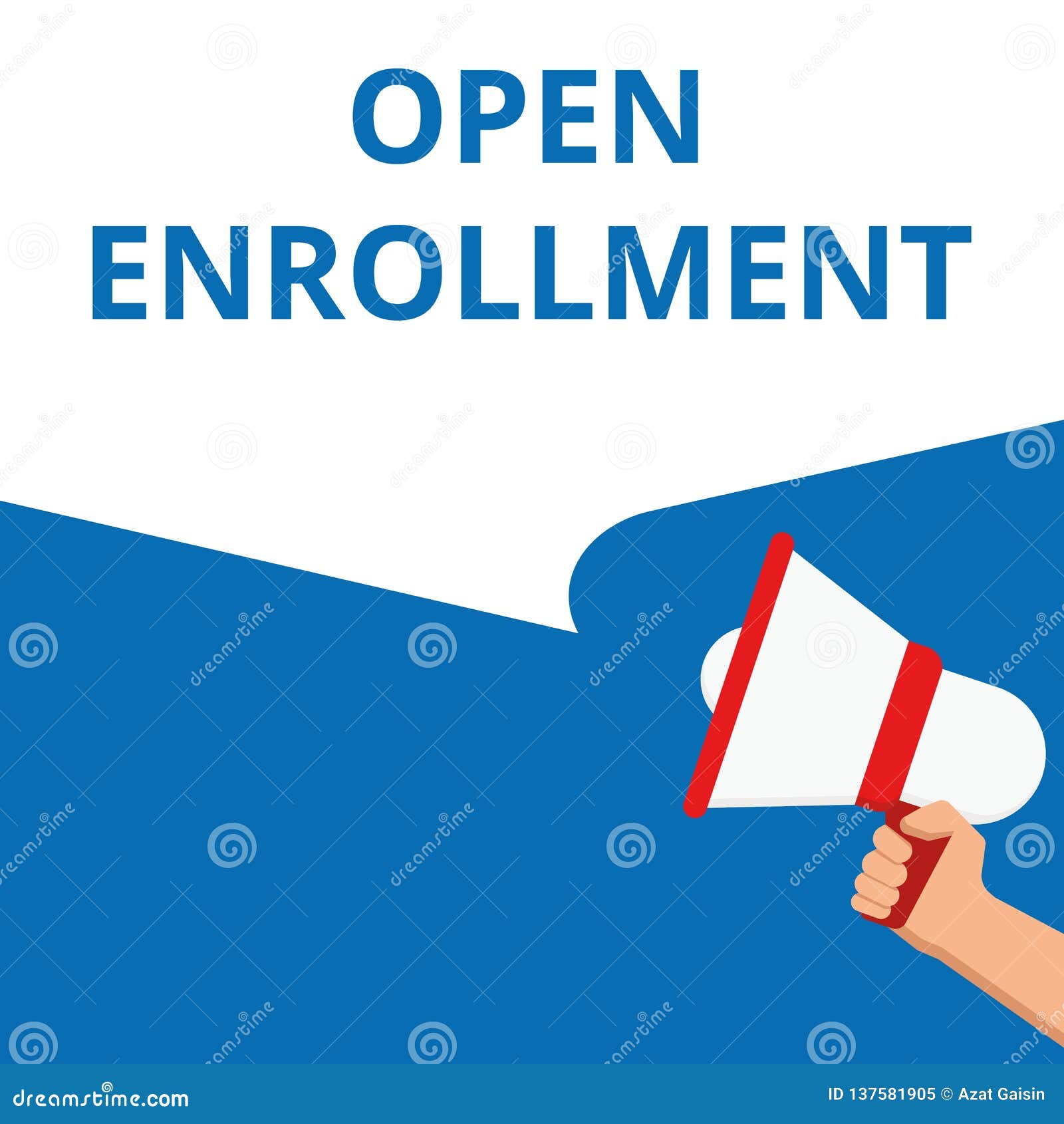 Writing Note Showing Open Enrollment Stock Illustration - Illustration ...
