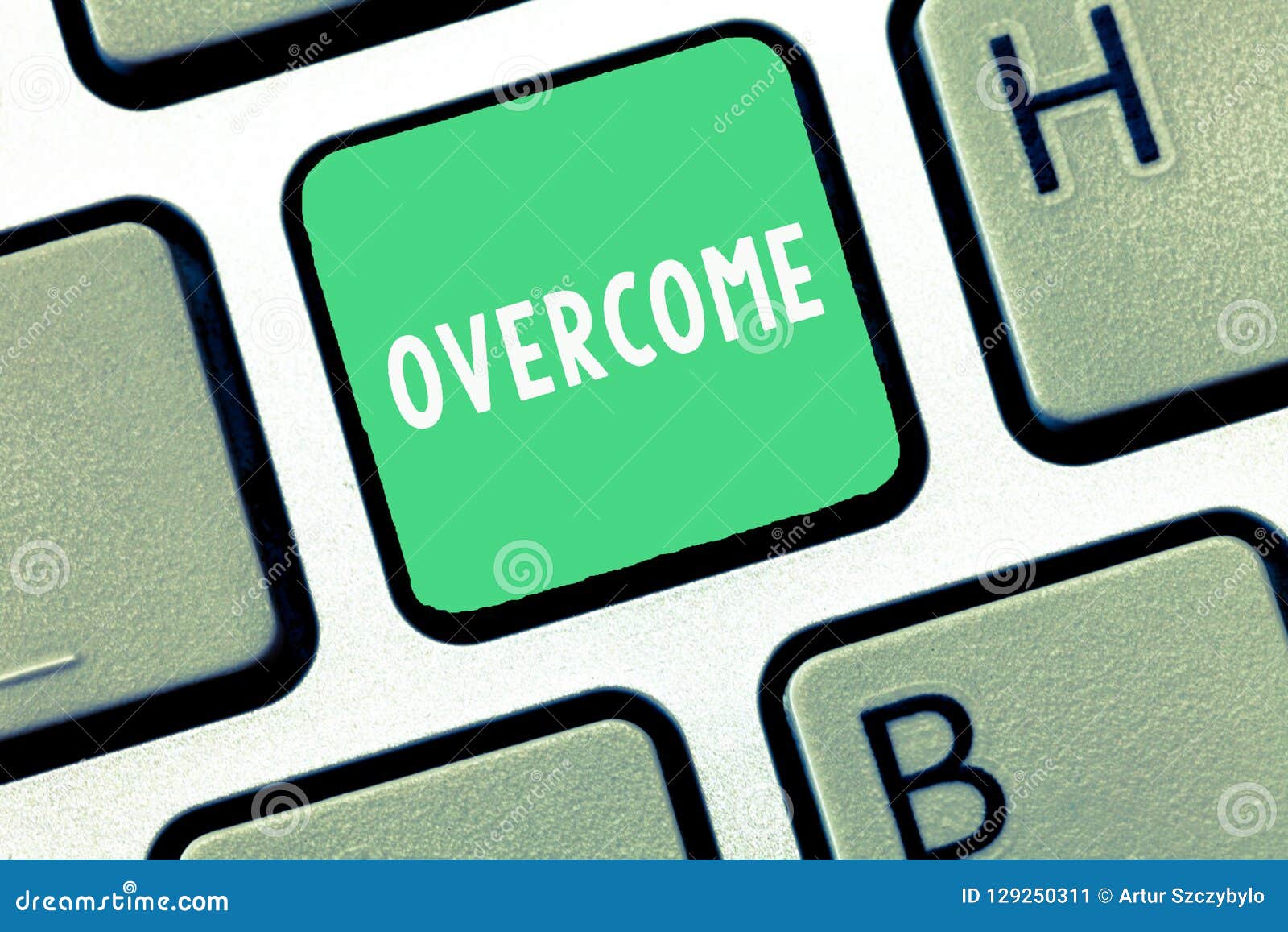 Writing Note Showing Overcome. Business Photo Showcasing Succeed in ...