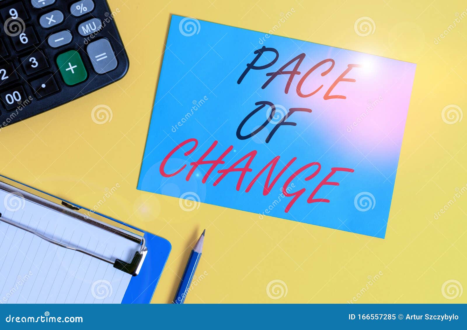 Writing Note Showing Pace of Change. Business Photo Showcasing Shift in ...