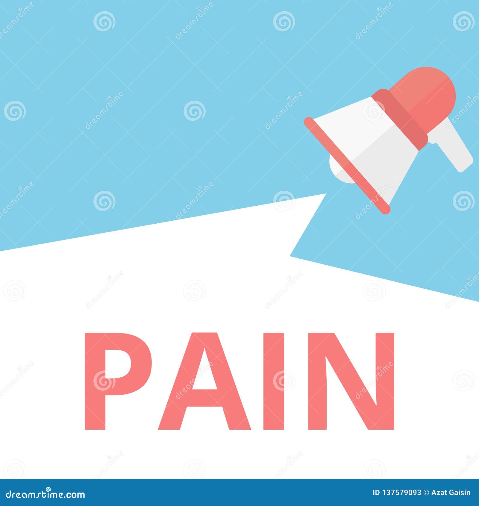 Writing note showing Pain stock illustration. Illustration of injury ...