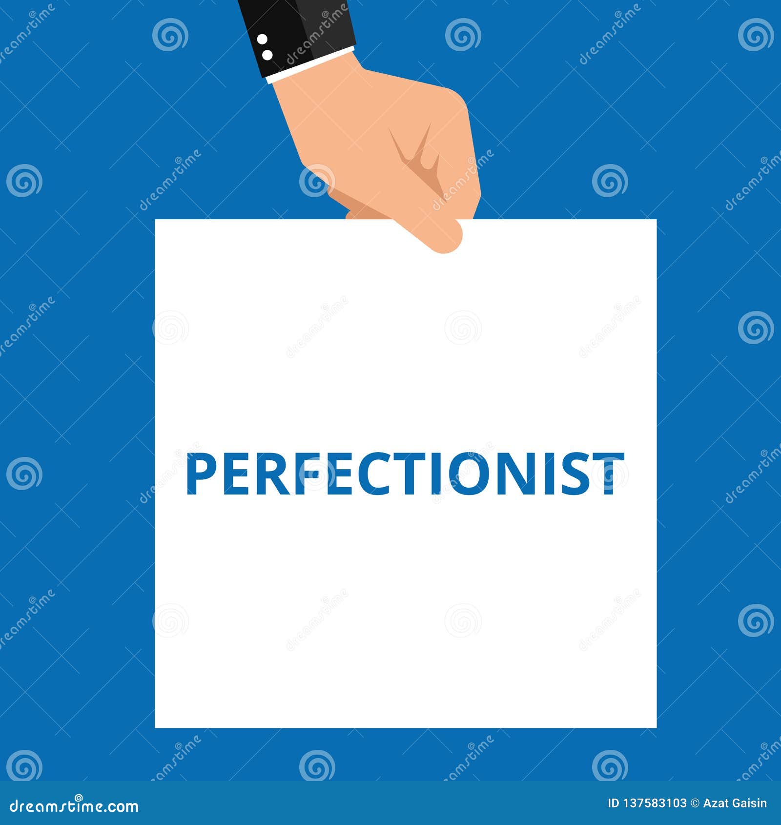 Writing Note Showing Perfectionist Stock Illustration - Illustration of ...