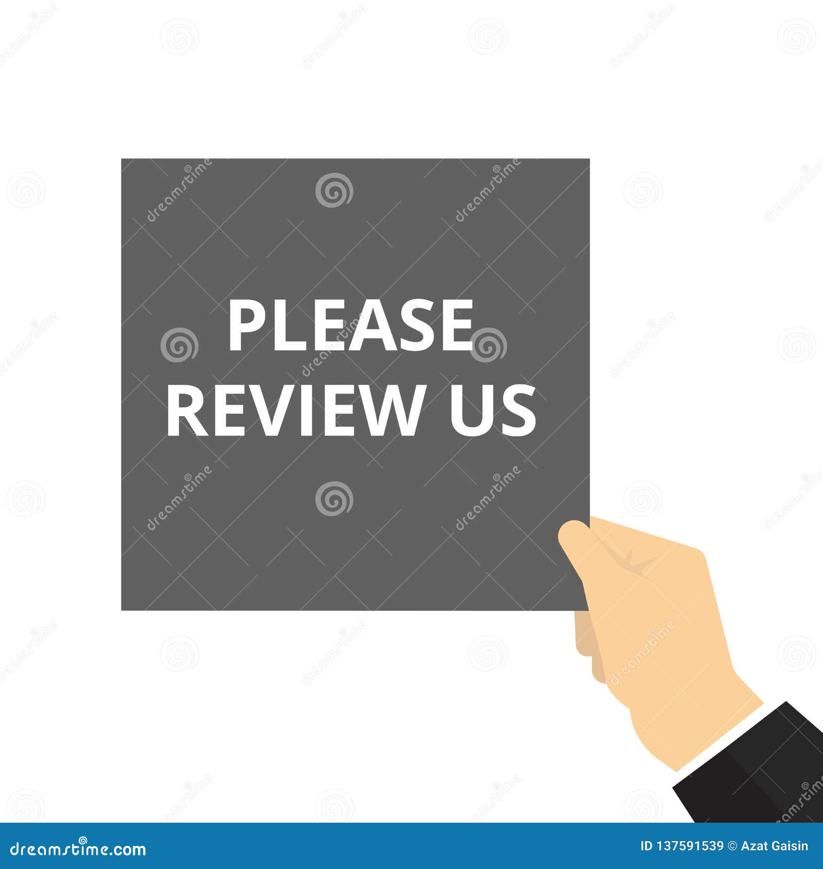 Writing Note Showing Please Review Us Stock Illustration - Illustration ...