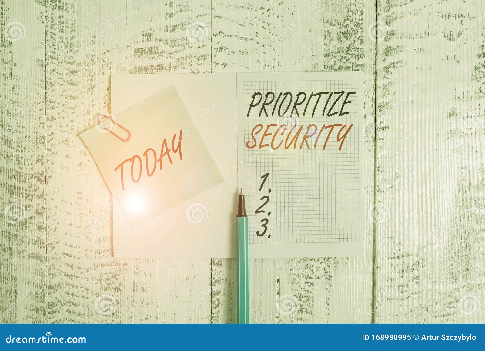 Writing Note Showing Prioritize Security. Business Photo Showcasing ...