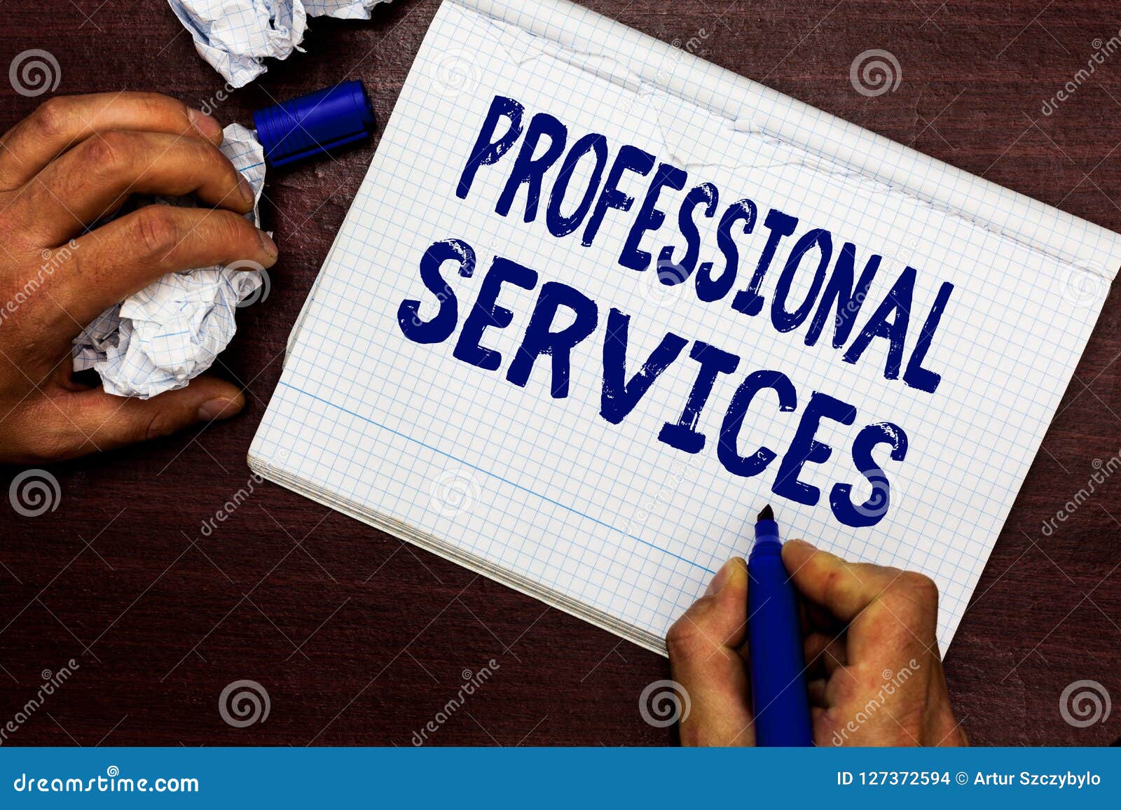 Writing Note Showing Professional Services. Business Photo Showcasing ...