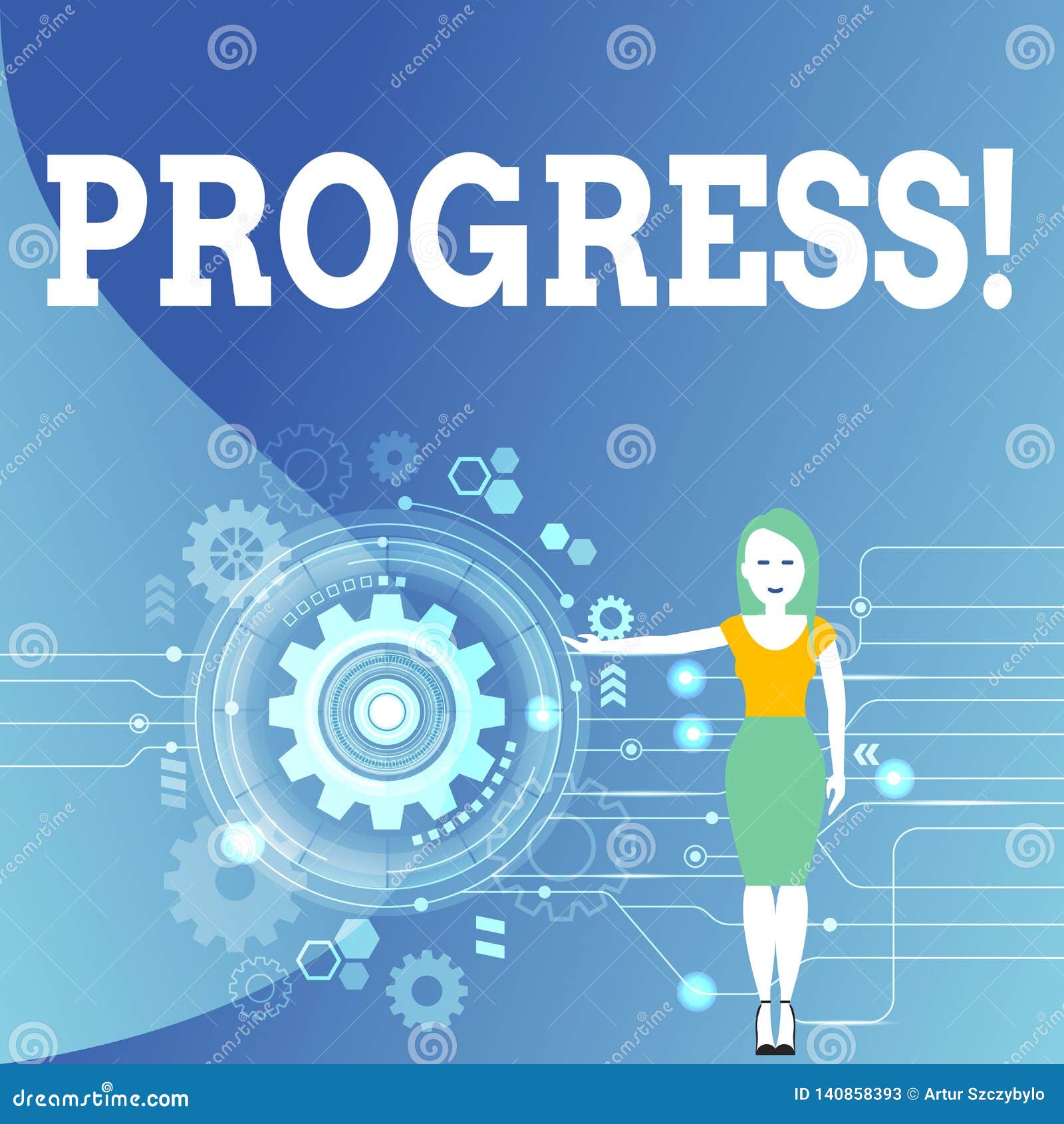 Writing Note Showing Progress. Business Photo Showcasing Development ...