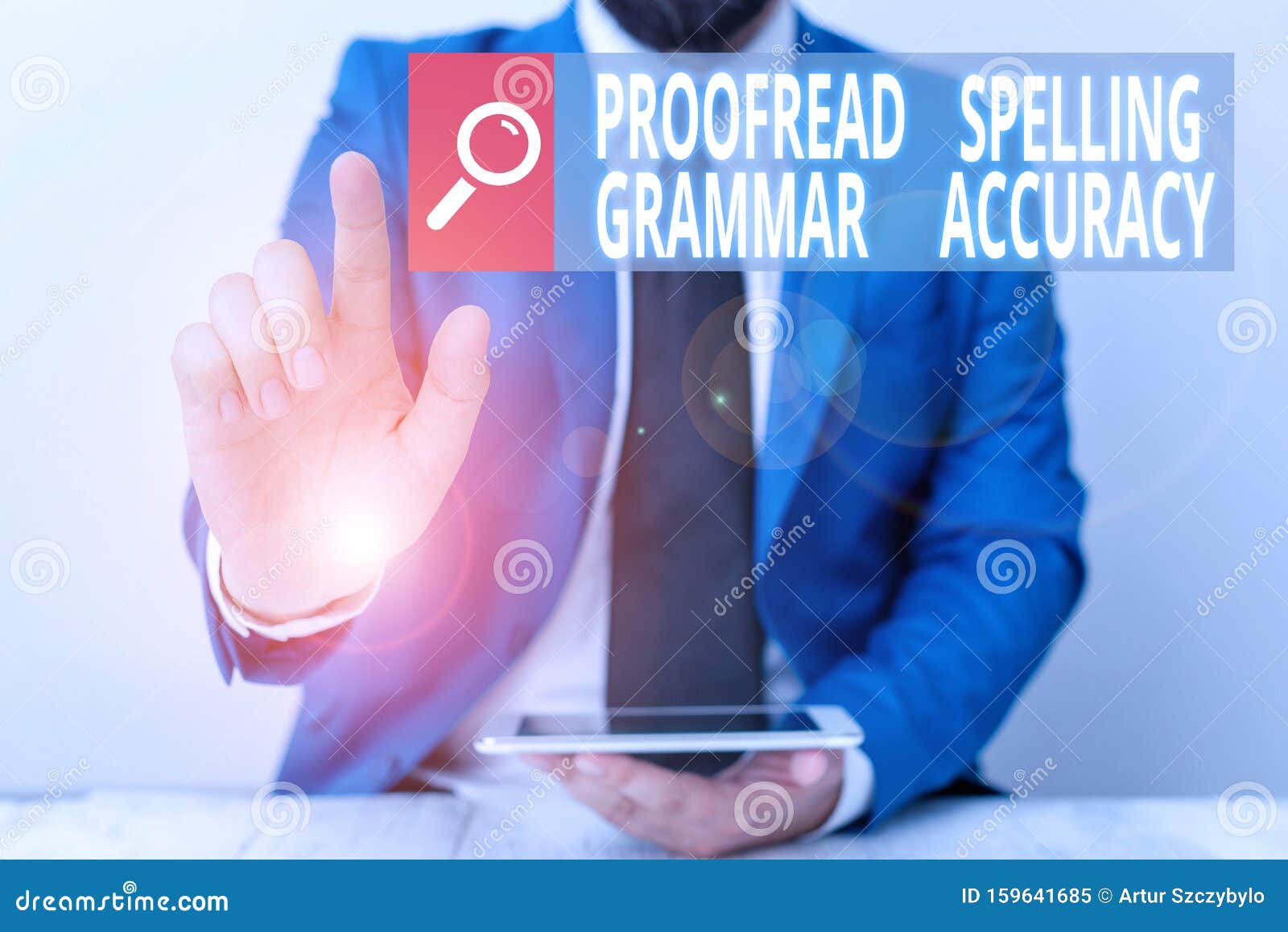 Writing Note Showing Proofread Spelling Grammar Accuracy. Business ...