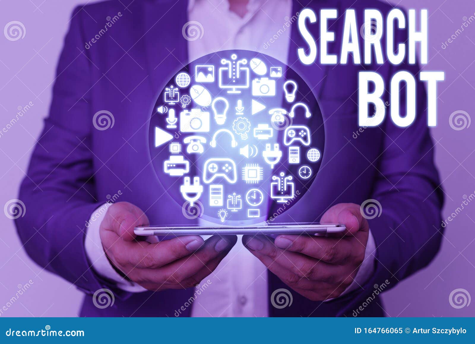 Writing Note Showing Search Bot. Business Photo Showcasing a Program ...