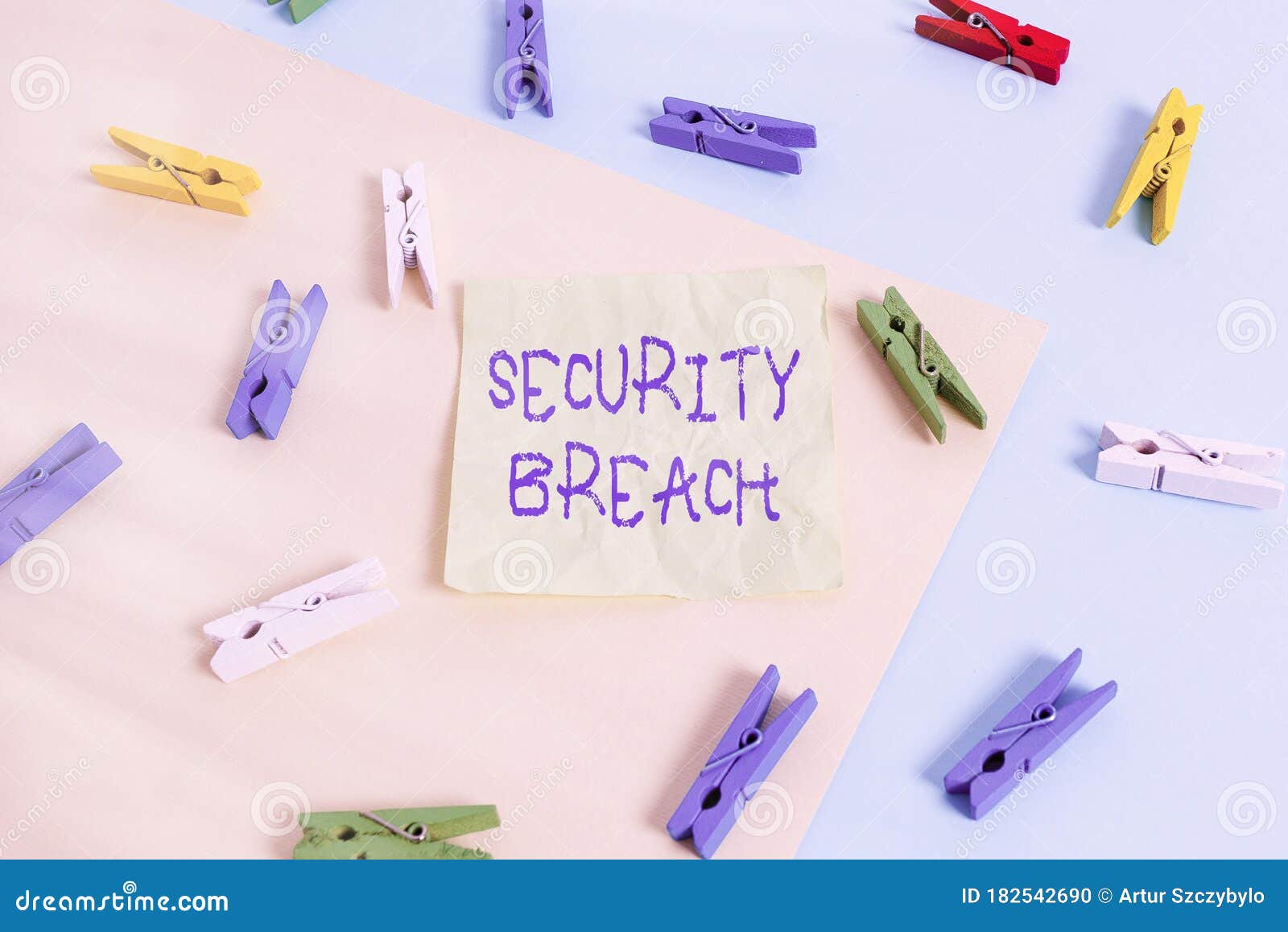 Writing Note Showing Security Breach. Business Photo Showcasing ...