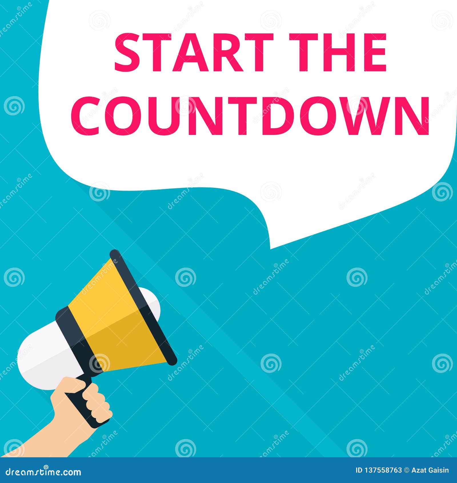 Writing Note Showing Start the Countdown Stock Illustration ...