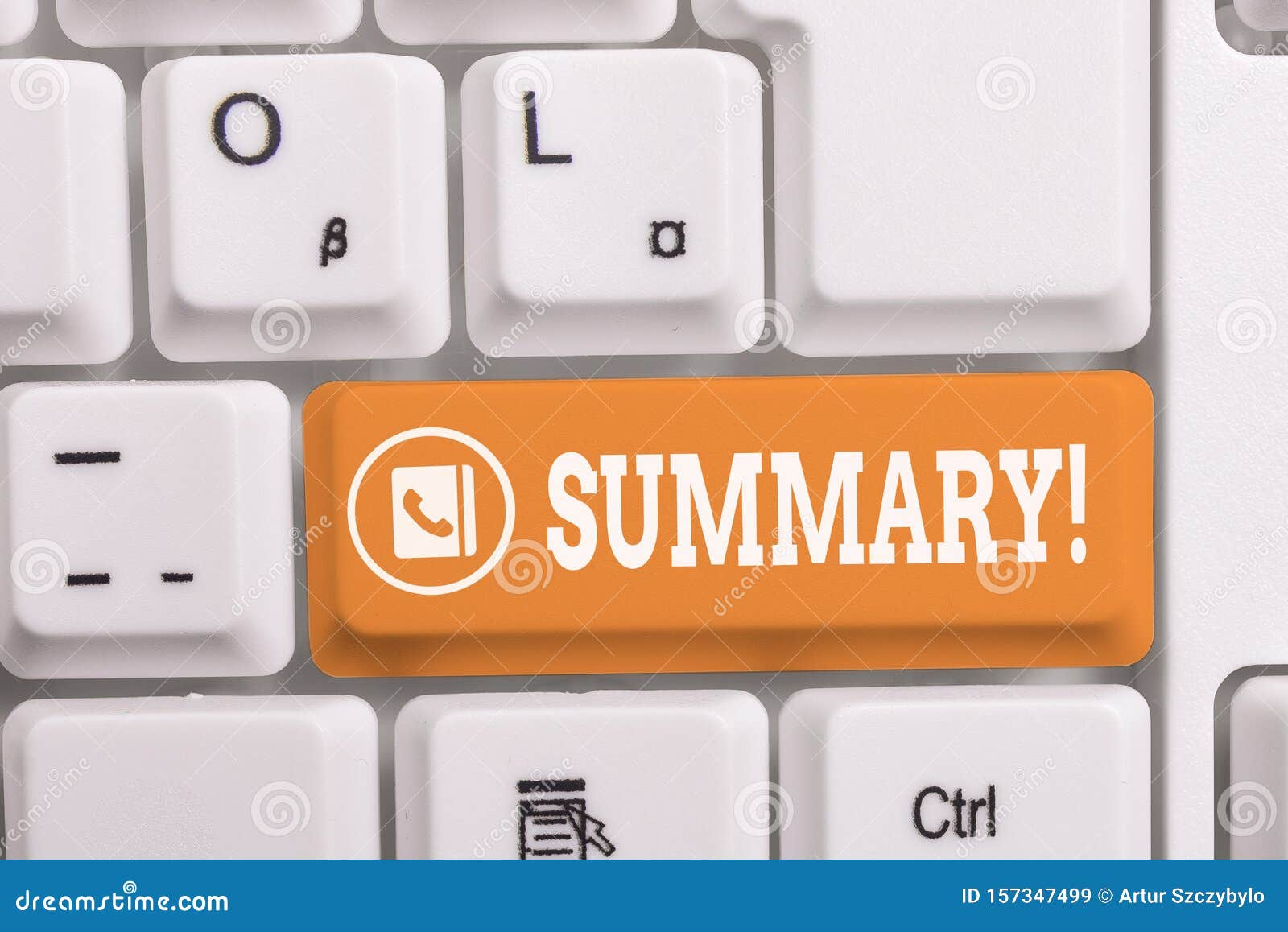 Writing Note Showing Summary. Business Photo Showcasing Brief Statement ...