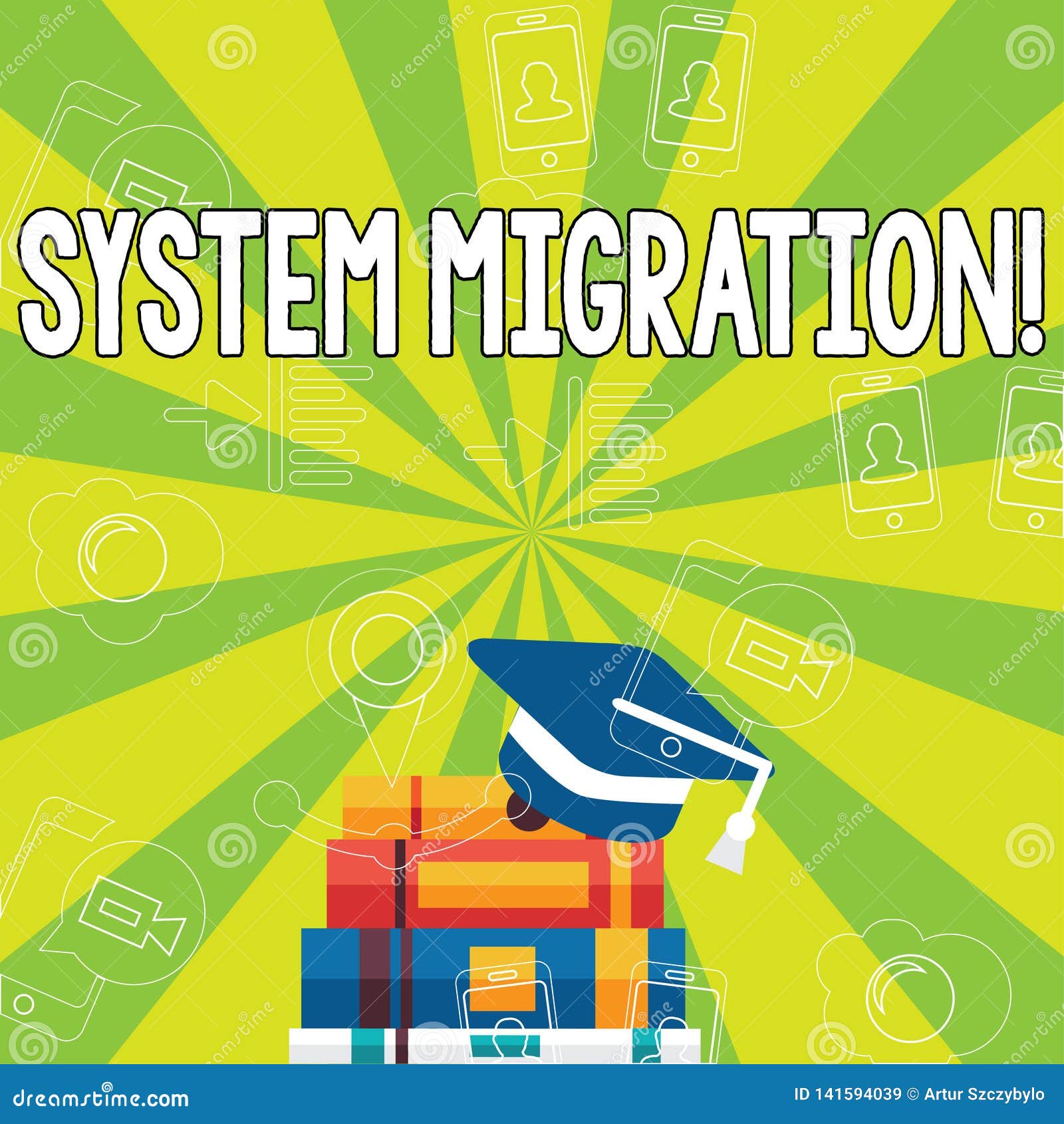 Writing Note Showing System Migration. Business Photo Showcasing Moving ...