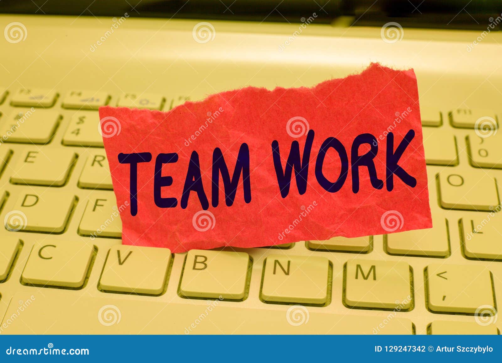 Writing Note Showing Team Work. Business Photo Showcasing Combined ...