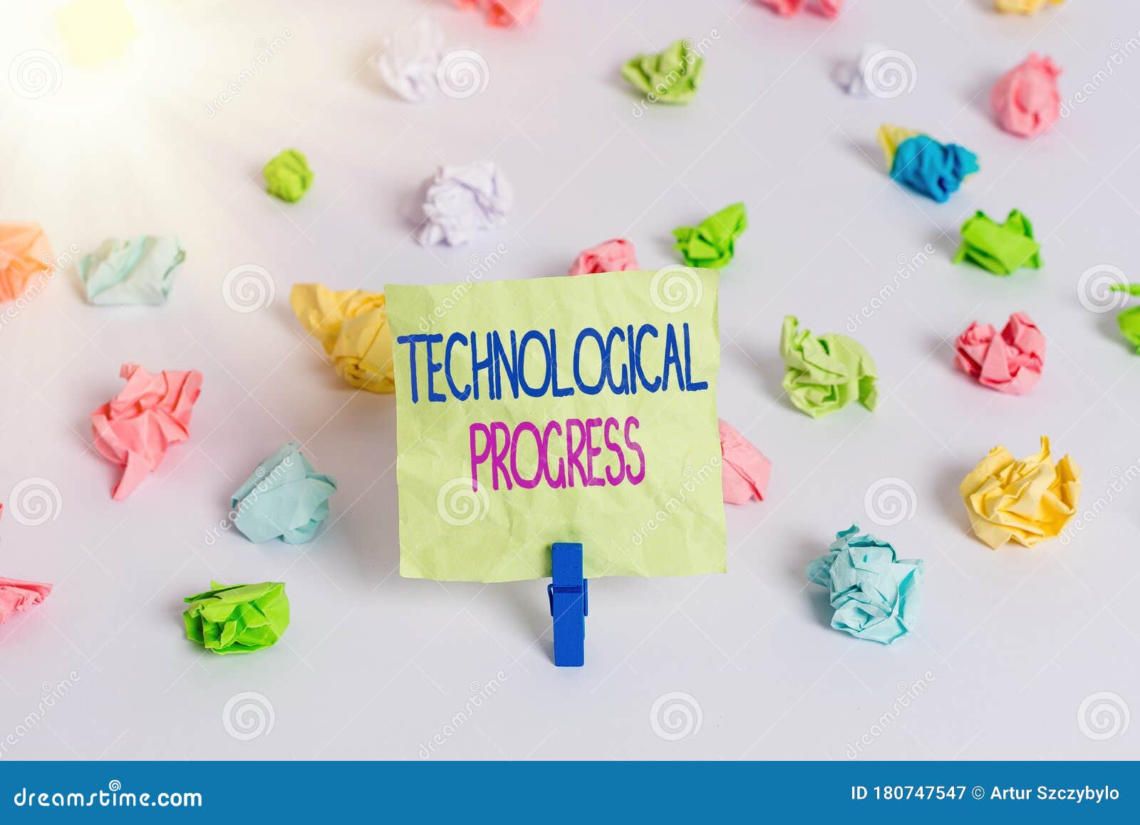 Writing Note Showing Technological Progress. Business Photo Showcasing ...