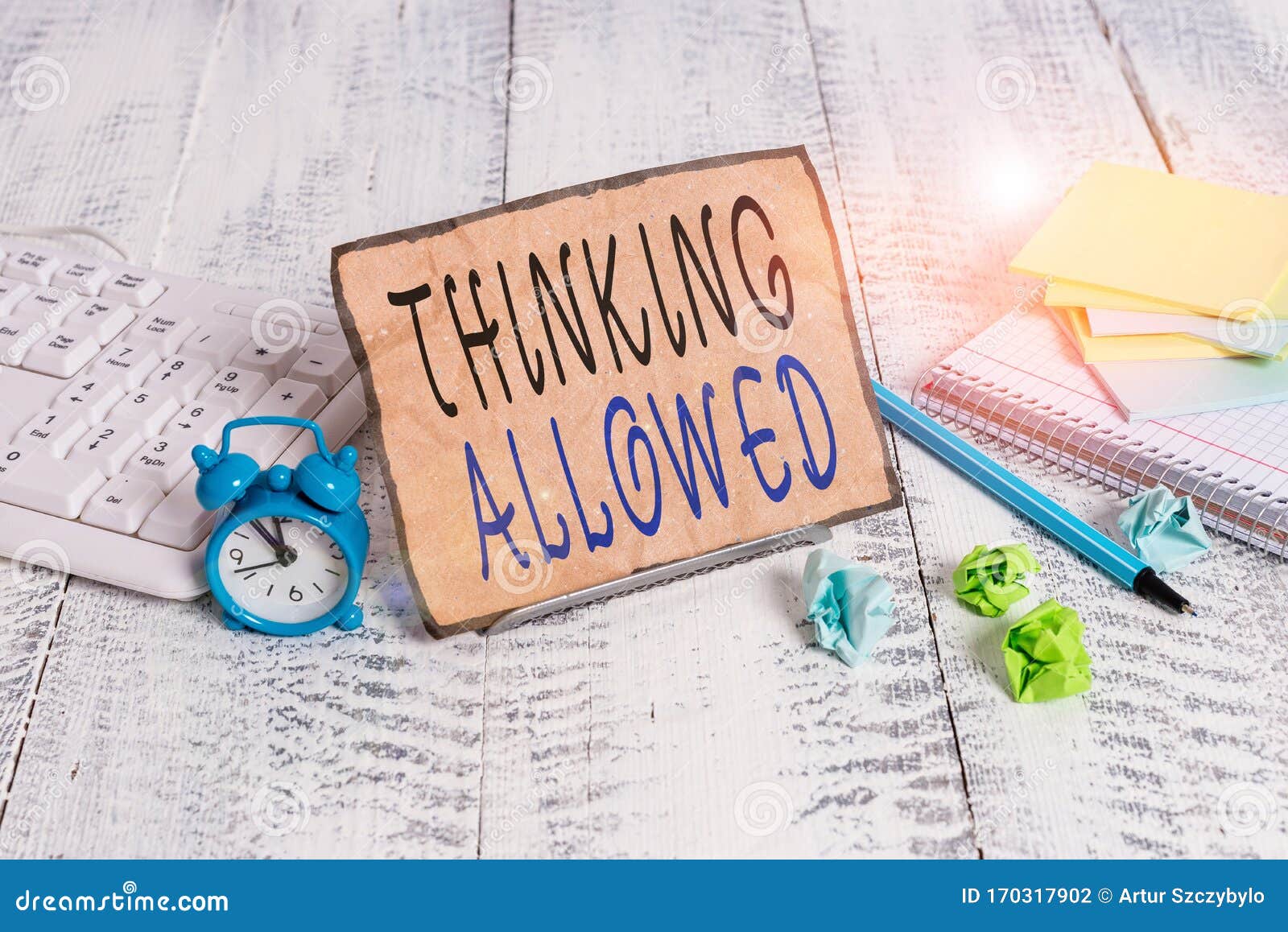 Writing Note Showing Thinking Allowed. Business Photo Showcasing ...