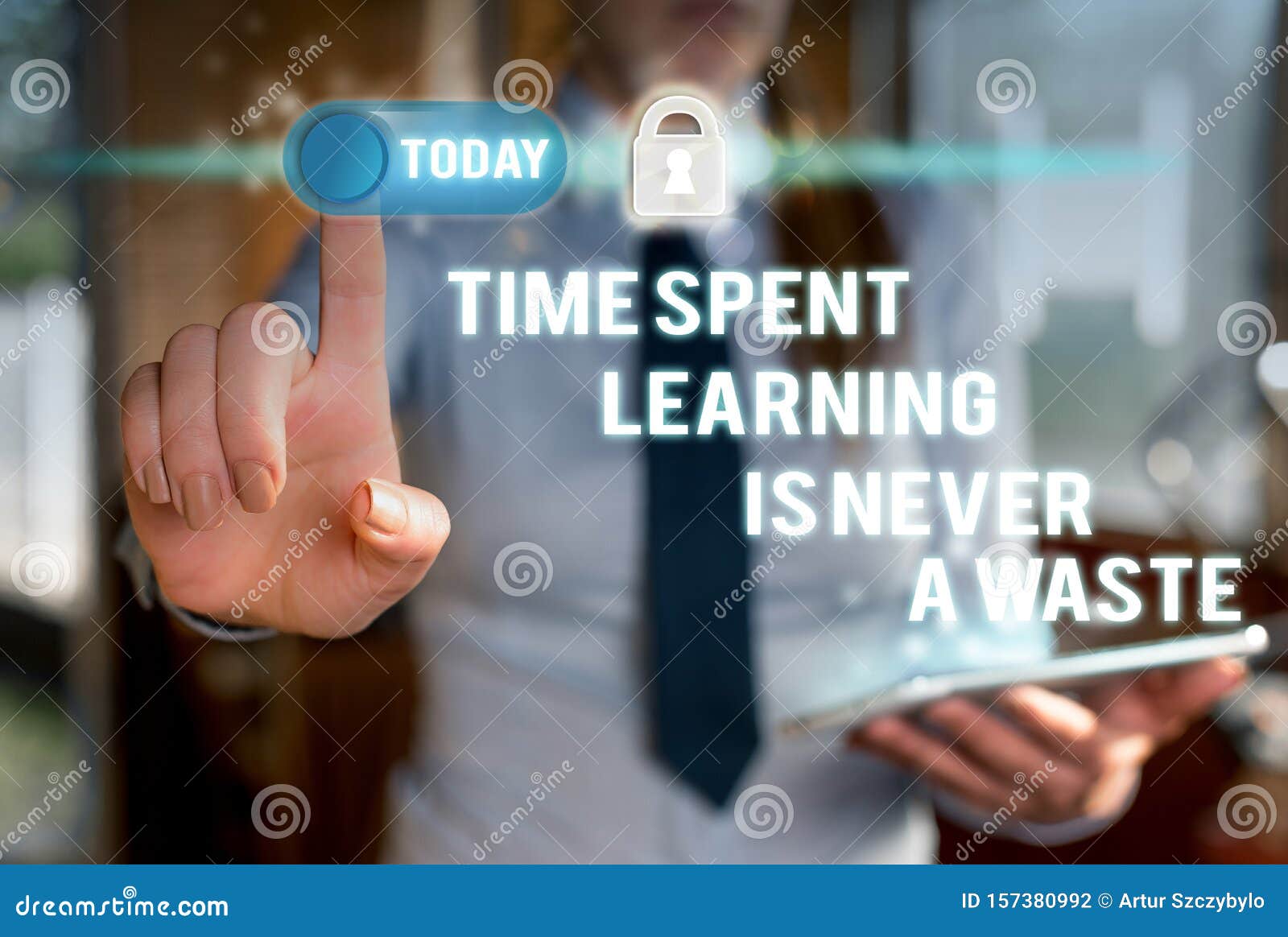 Writing Note Showing Time Spent Learning is Never a Waste. Business ...