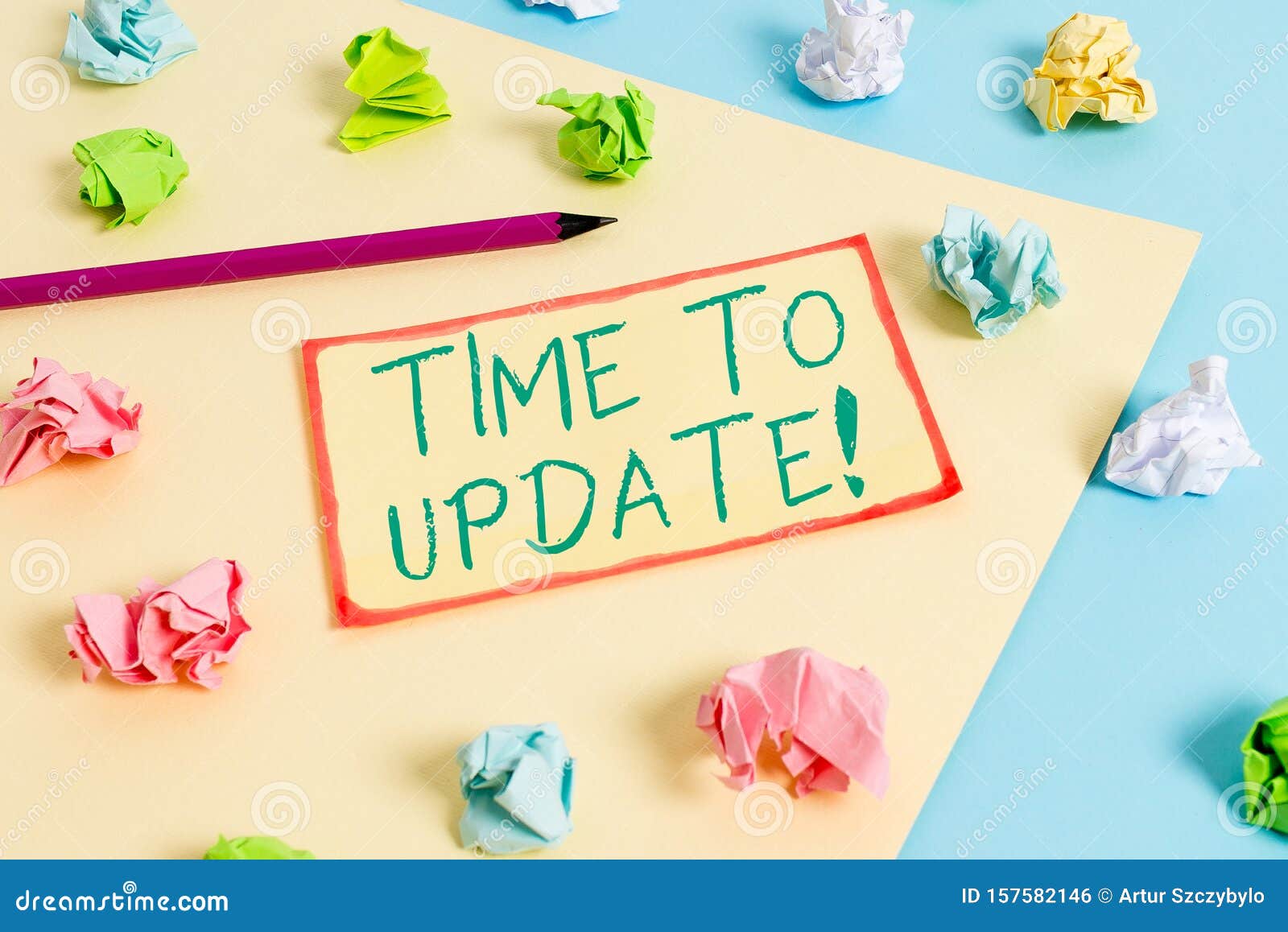 Writing Note Showing Time To Update. Business Photo Showcasing Act ...