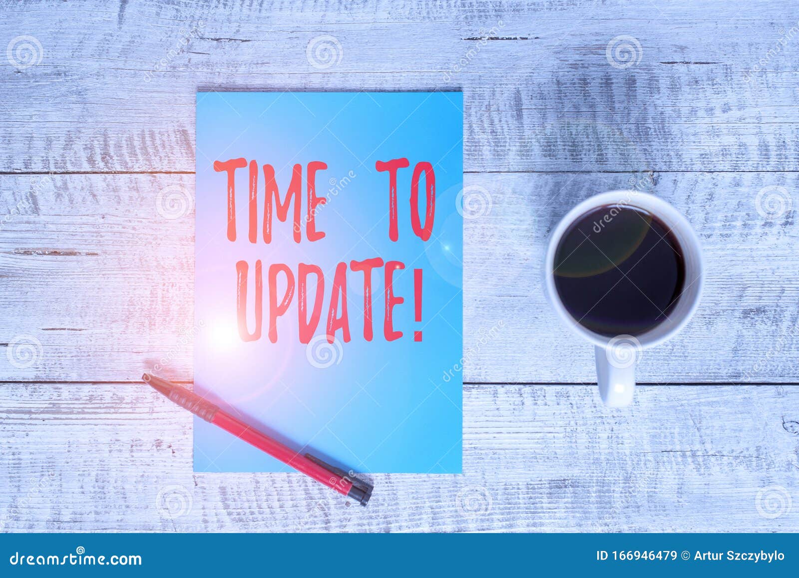 Writing Note Showing Time To Update. Business Photo Showcasing Act ...