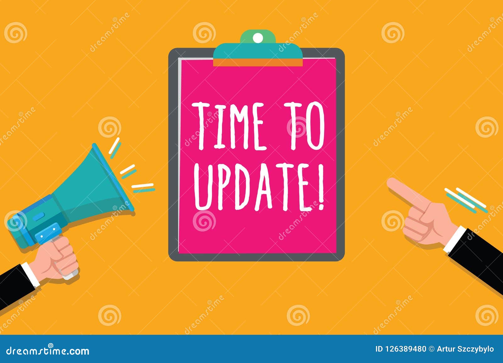 Writing Note Showing Time To Update. Business Photo Showcasing ...