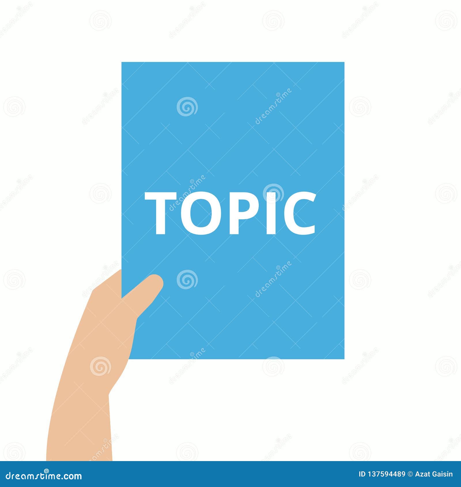 Writing note showing Topic stock vector. Illustration of strategy ...