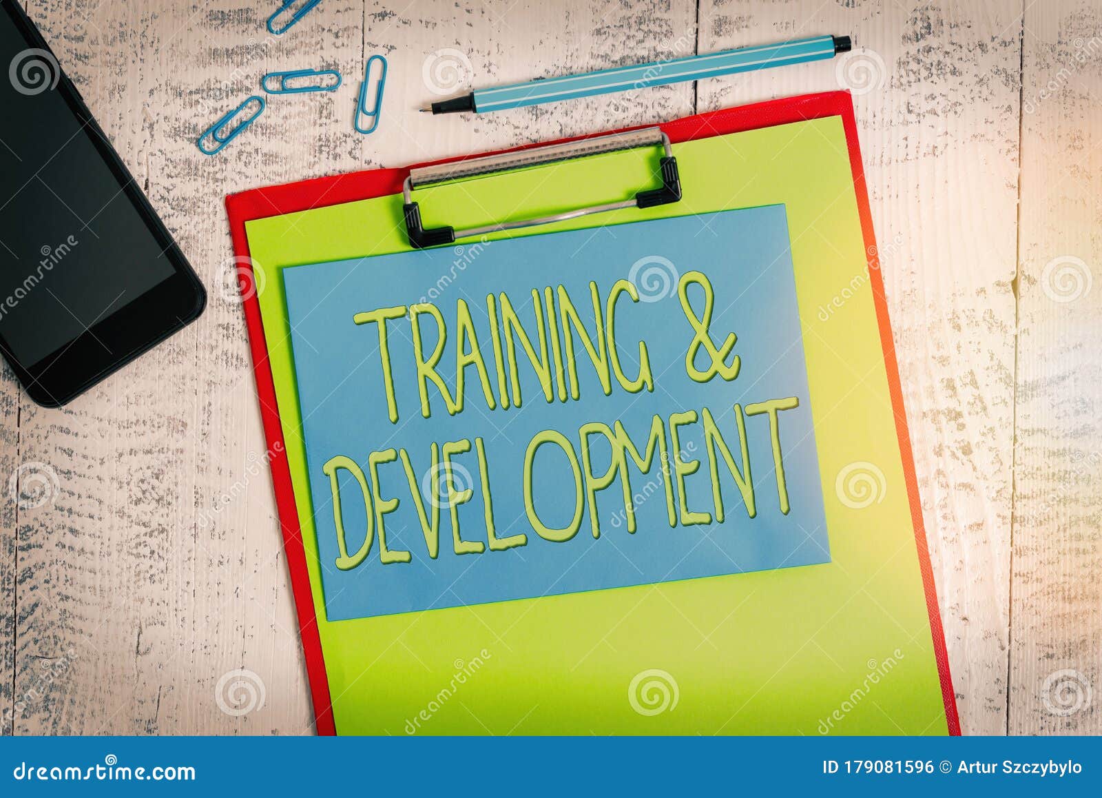 Writing Note Showing Training and Development. Business Photo ...