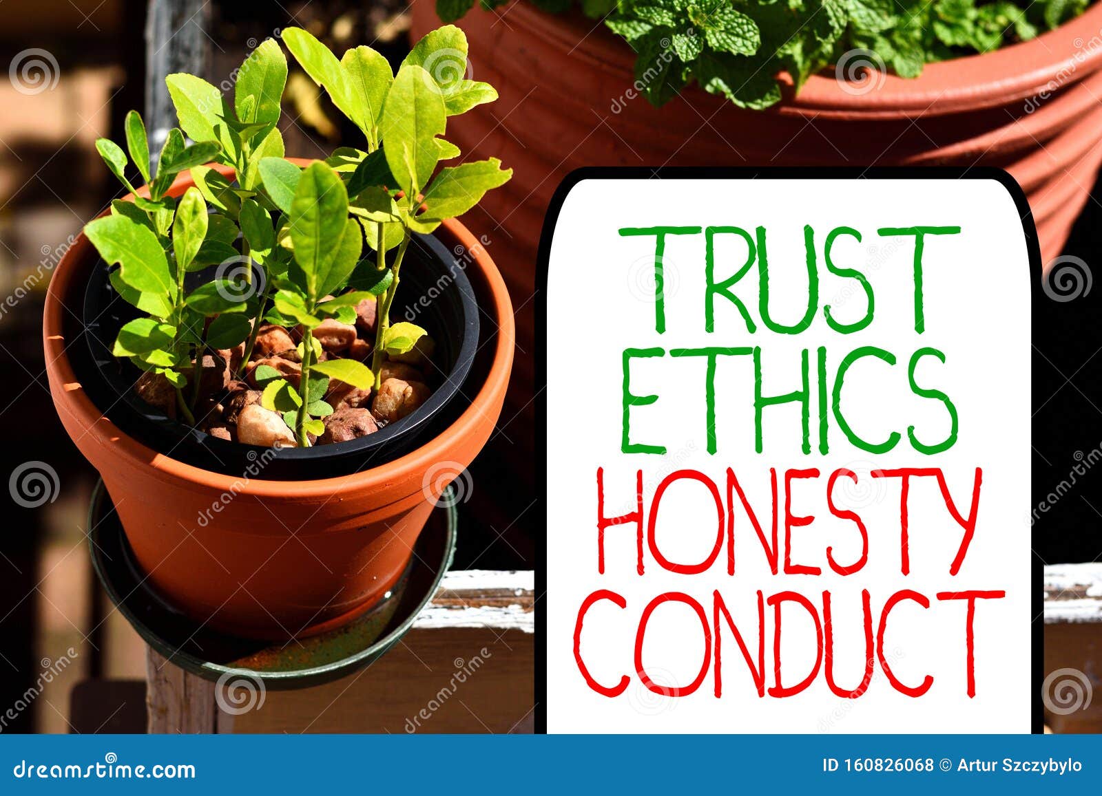 Writing Note Showing Trust Ethics Honesty Conduct. Business Photo ...