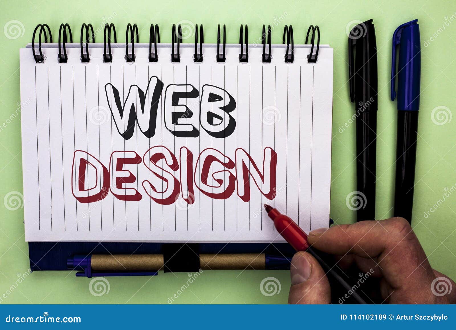 Writing Note Showing Web Design. Business Photo Showcasing Web Layout ...
