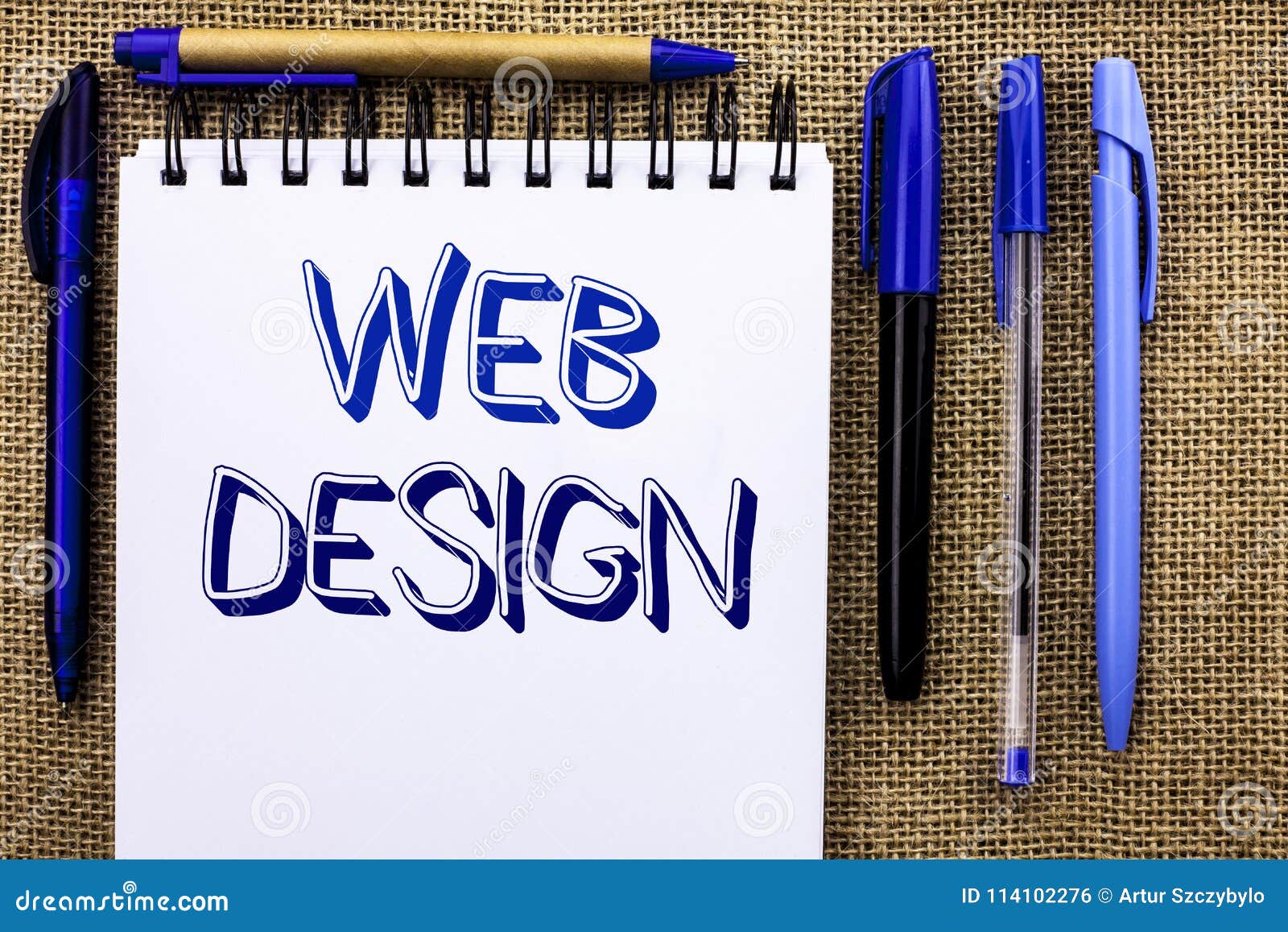 Writing Note Showing Web Design. Business Photo Showcasing Web Layout ...