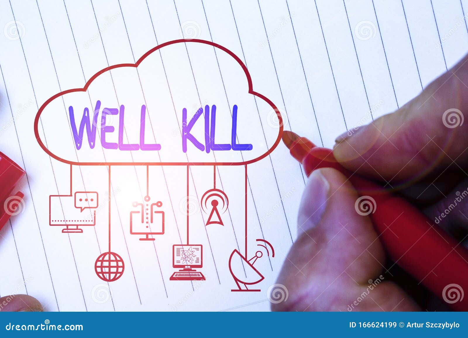 Writing Note Showing Well Kill. Business Photo Showcasing Operation of ...