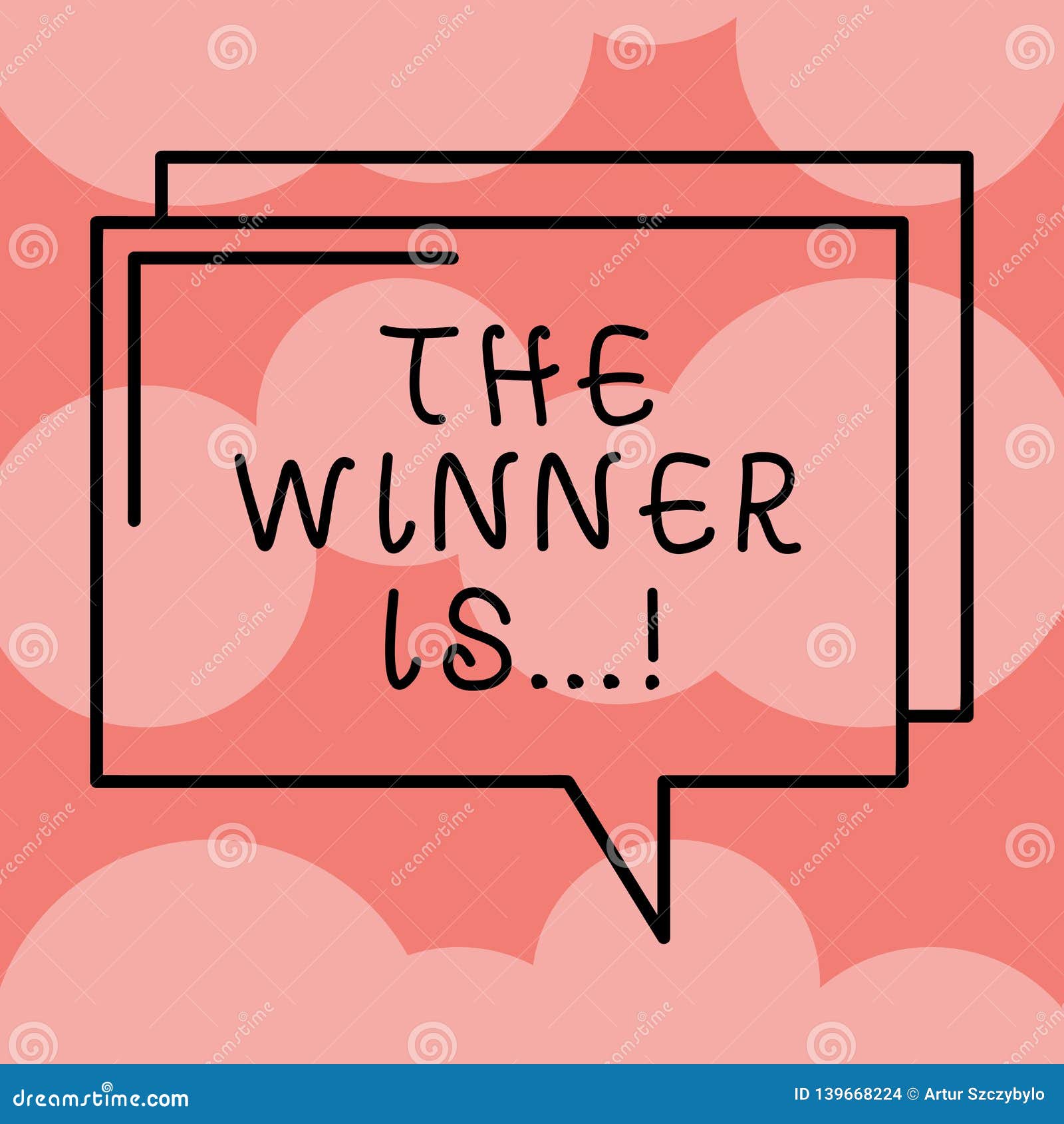 Writing Note Showing the Winner is . Business Photo Showcasing ...