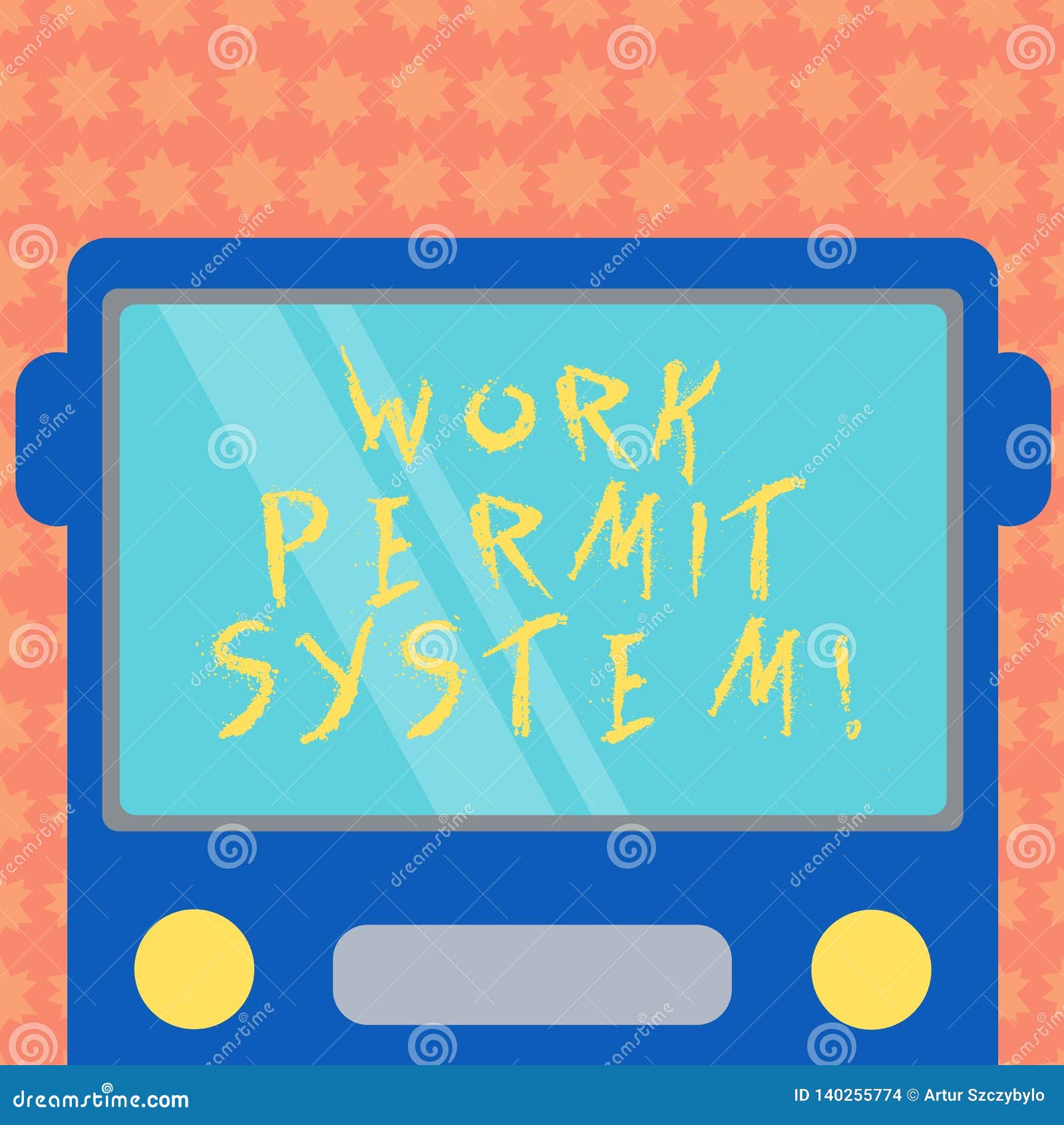 Writing Note Showing Work Permit System. Business Photo Showcasing ...