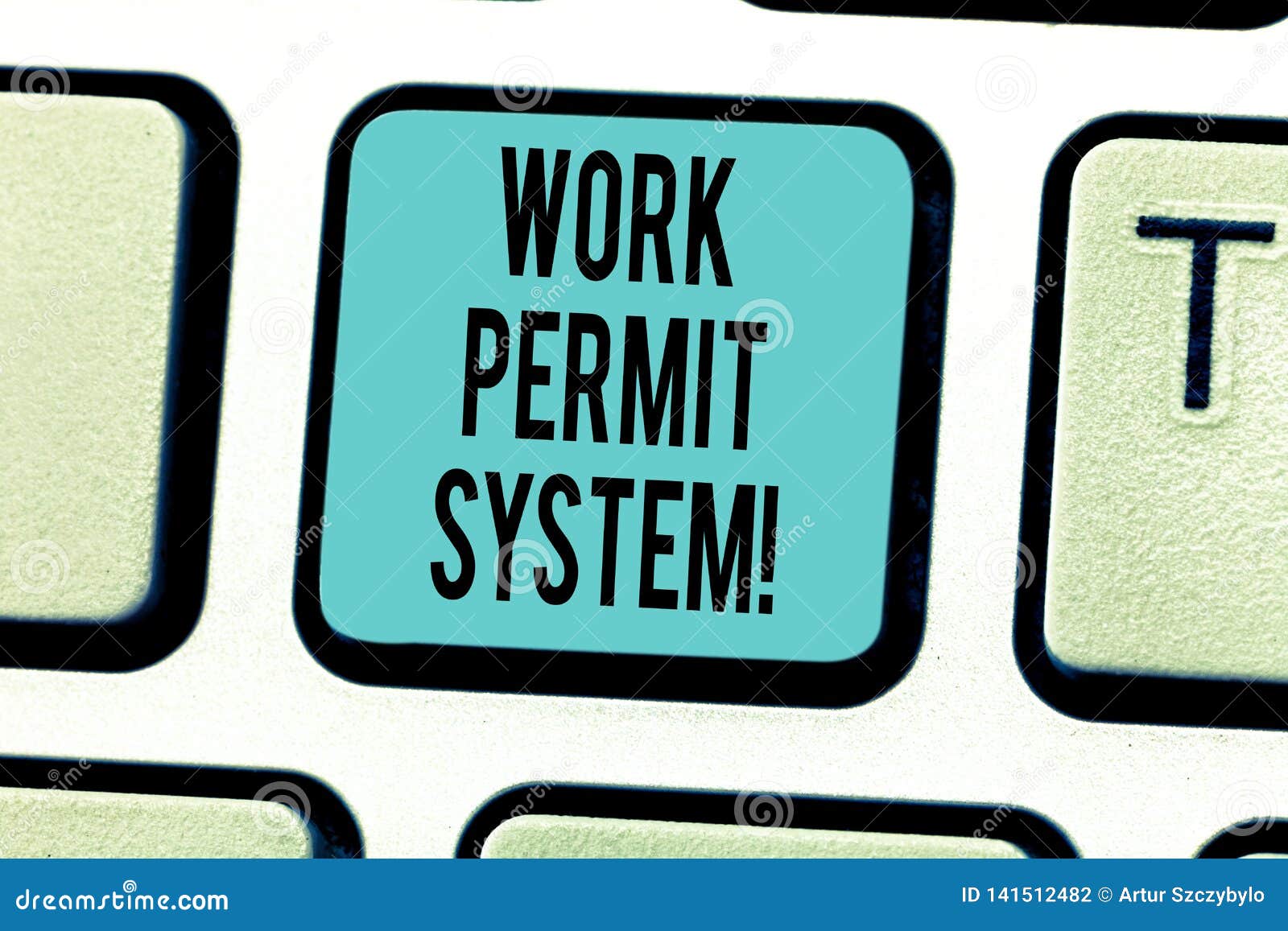 Writing Note Showing Work Permit System. Business Photo Showcasing ...