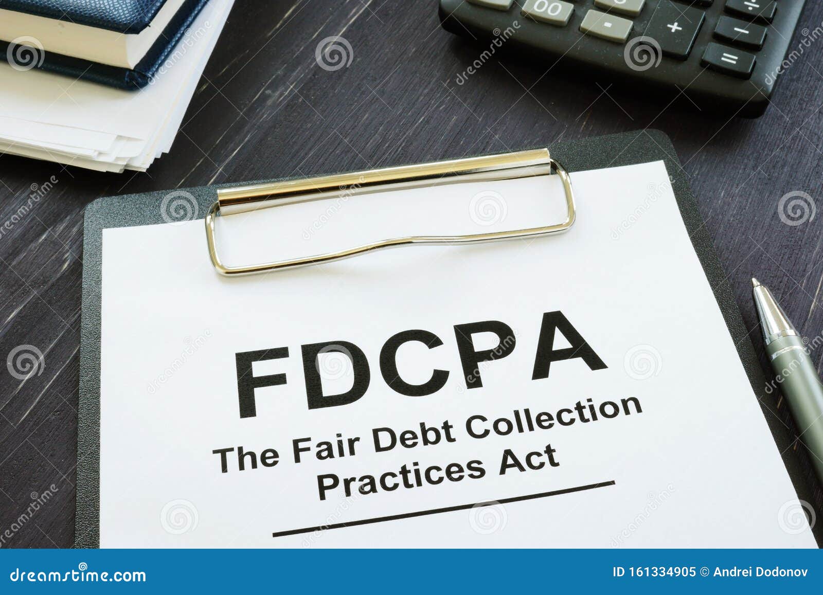 Writing Note Shows the Text FDCPA the Fair Debt Collection Practices ...