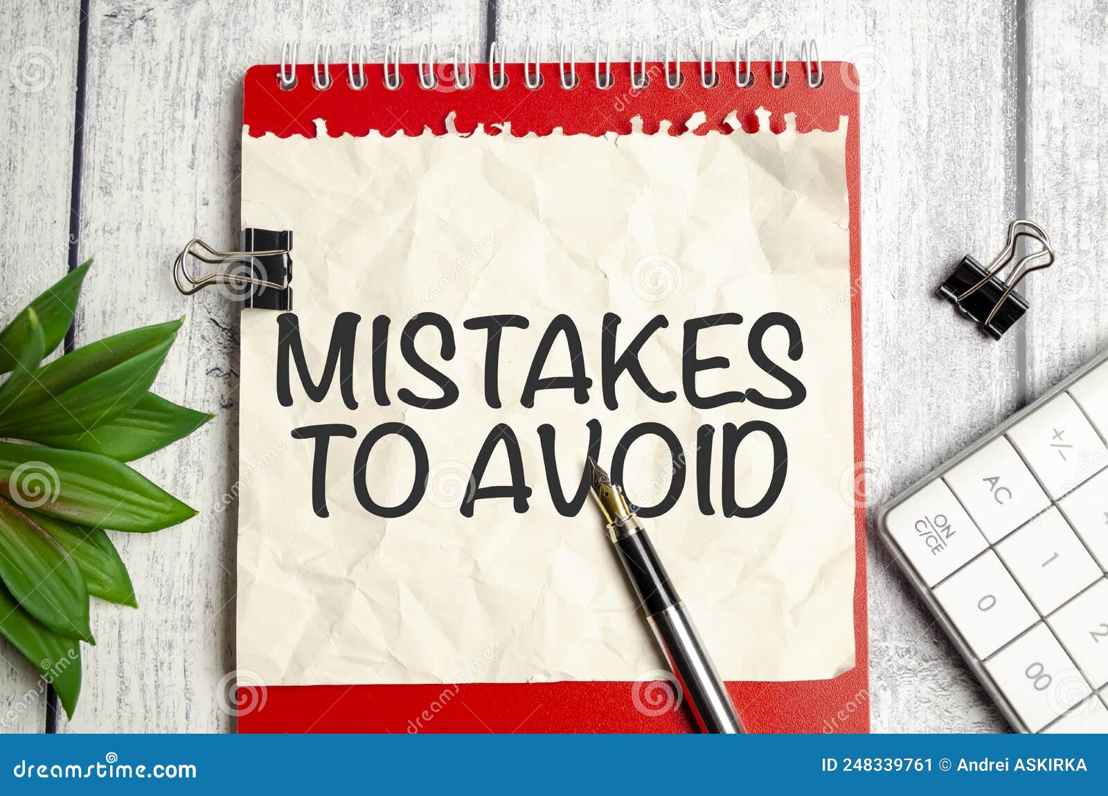 Writing Note Shows the Text Mistakes To Avoid Stock Image - Image of ...