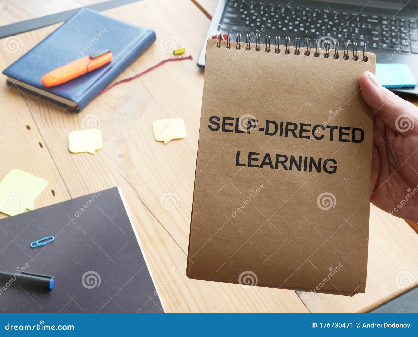 Writing Note Shows the Text Self-directed Learning Stock Image - Image ...