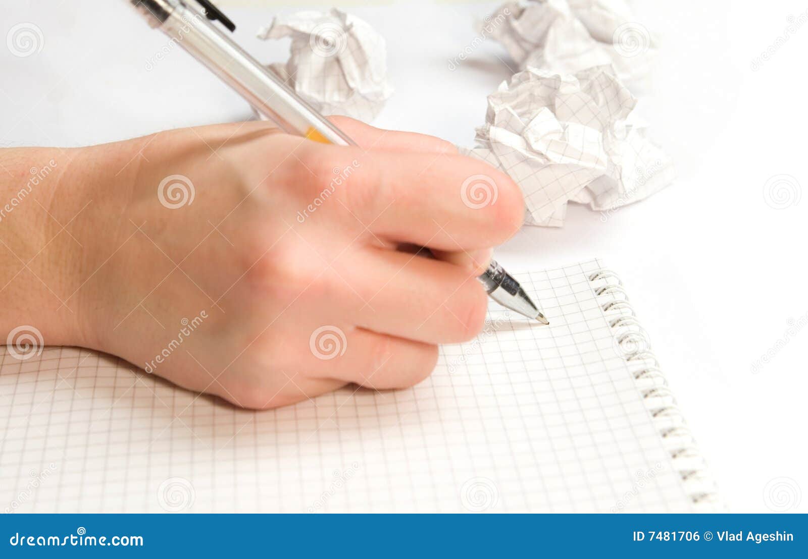 Writing in notebook stock photo. Image of open, education - 7481706