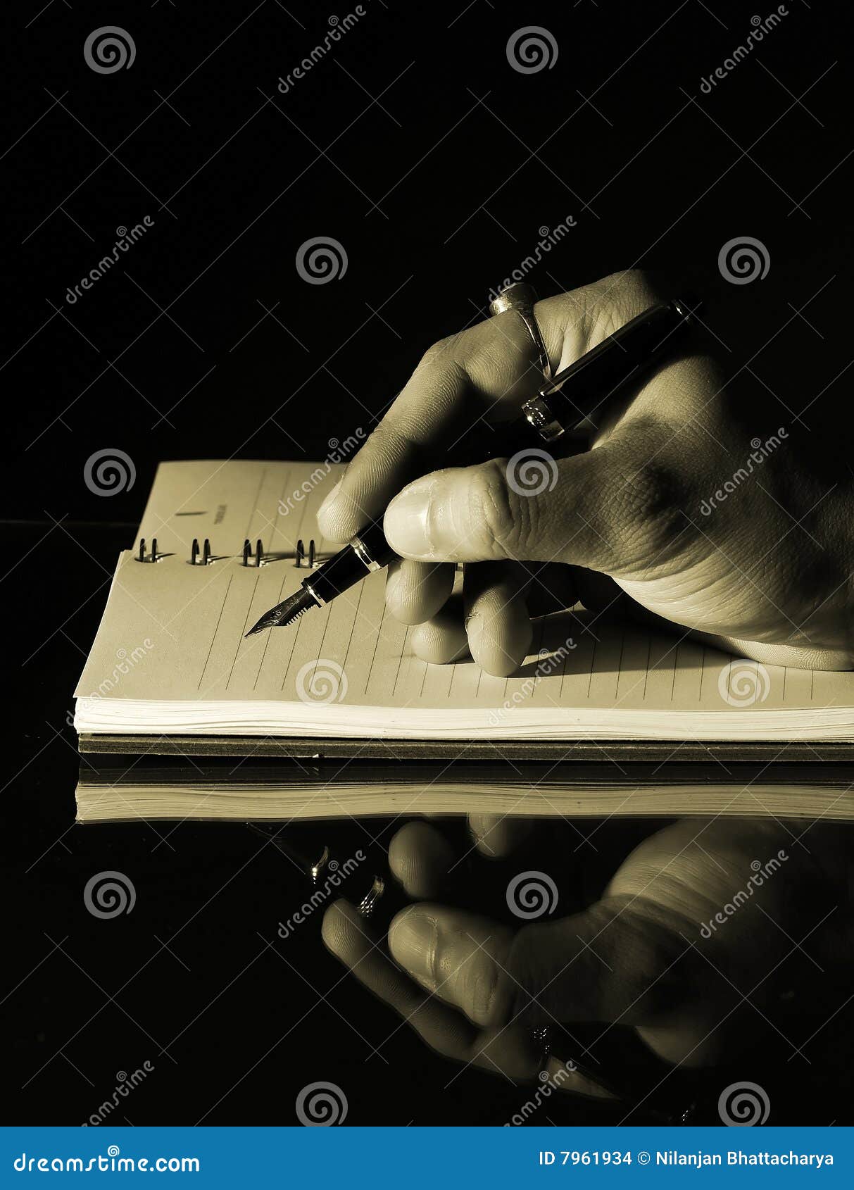 Writing in a notebook stock photo. Image of note, paper - 7961934