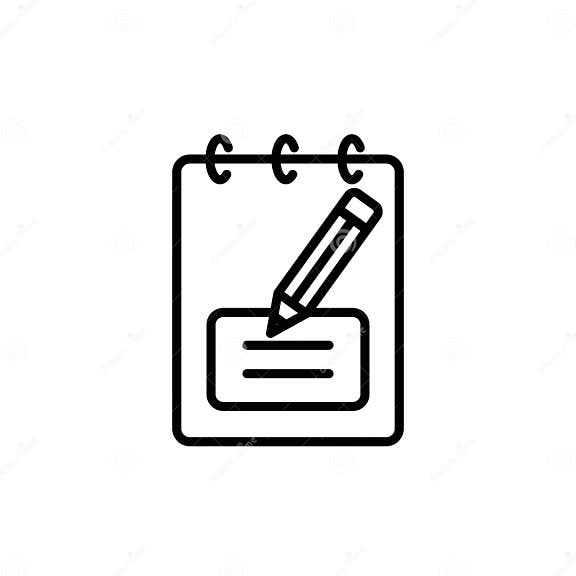 Writing Notebook Icon Ideal for Notes and Journals Stock Vector ...