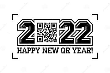 2022 Writing Numbers with QR Code Stock Vector - Illustration of ...