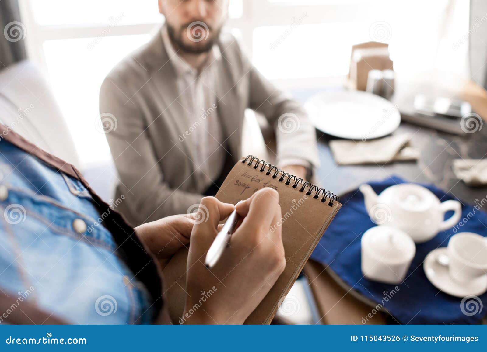 Writing order in notepad stock photo. Image of notepad - 115043526